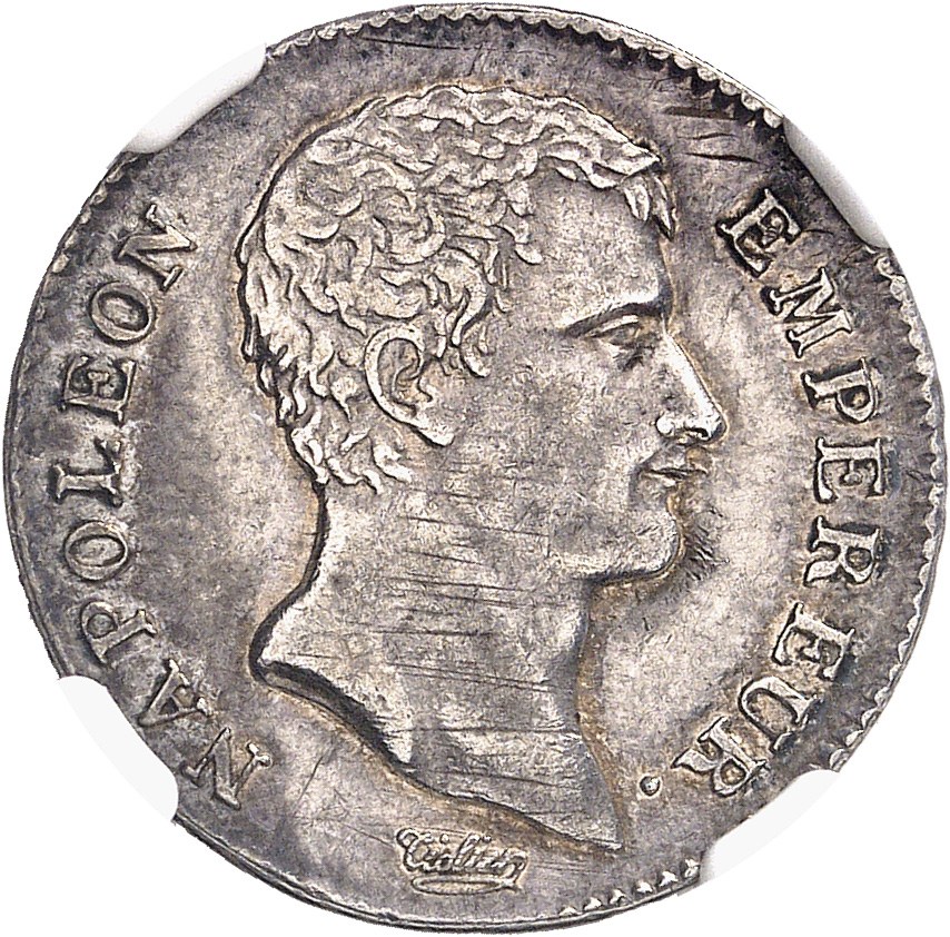 Premier Empire / Napoléon Ier (1804-1814). 1 franc calendrier ...