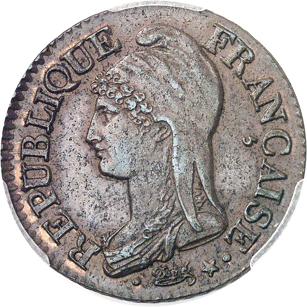 Directoire (1795-1799). Cinq centimes Dupré, grand module An 8 (1799 ...