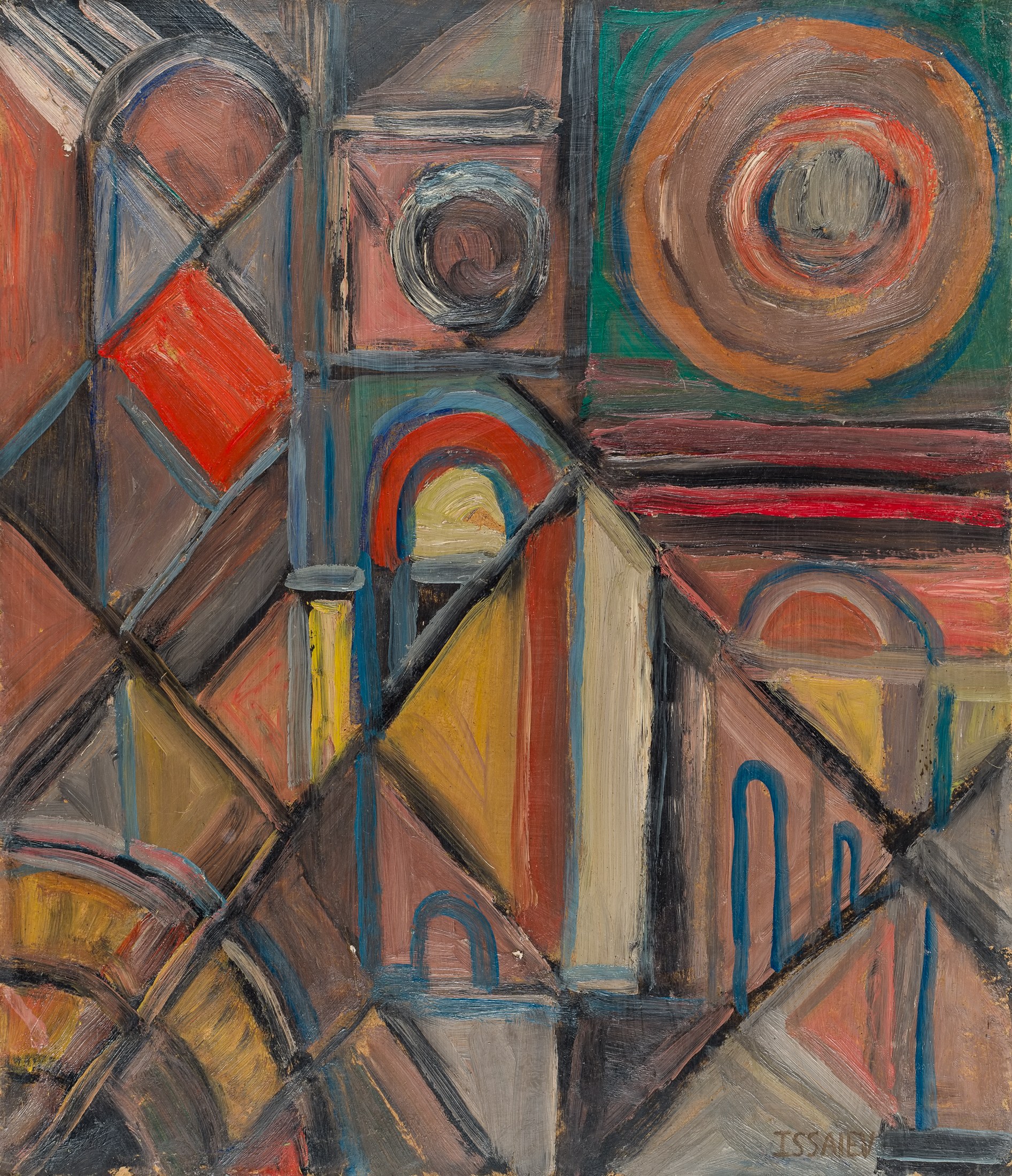 Nikołaj Isajew (Issaiev) (1891-1977), Kompozycja kubistyczna, lata 40 ...