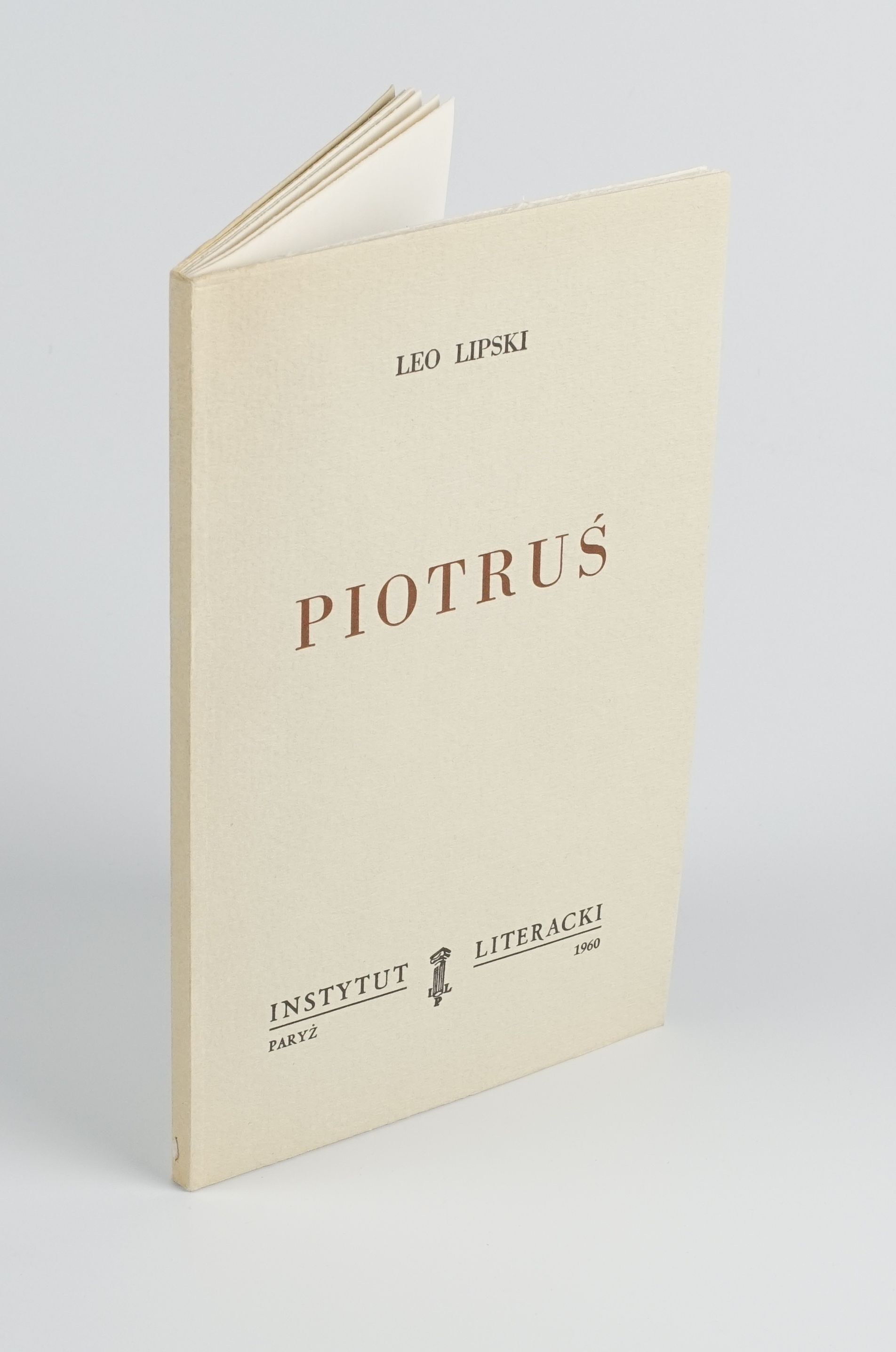 LIPSKI Leo - Piotruś. Apokryf [wydanie pierwsze Paryż 1960] - Aukcja ...