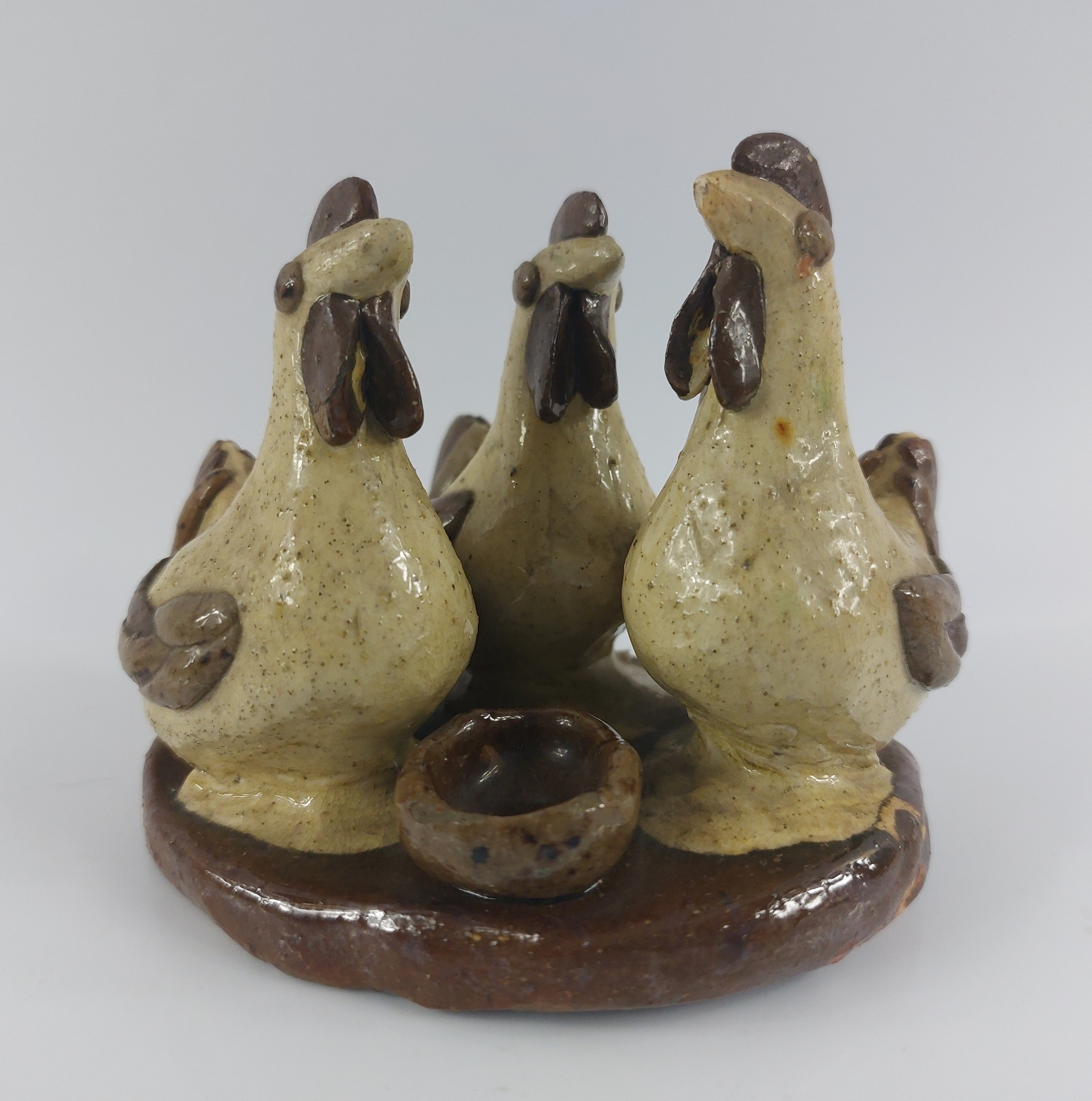 Janina Guska, Figurine, three chickens, Denkow, 1967. - Online auction ...
