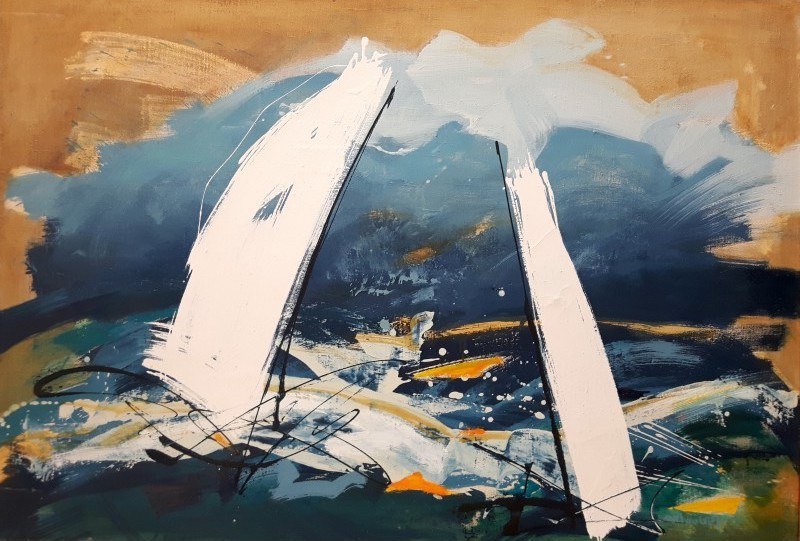 Marek Wróbel, Dwa żagle - Aukcja internetowa / Licytacja online - Cena - OneBid