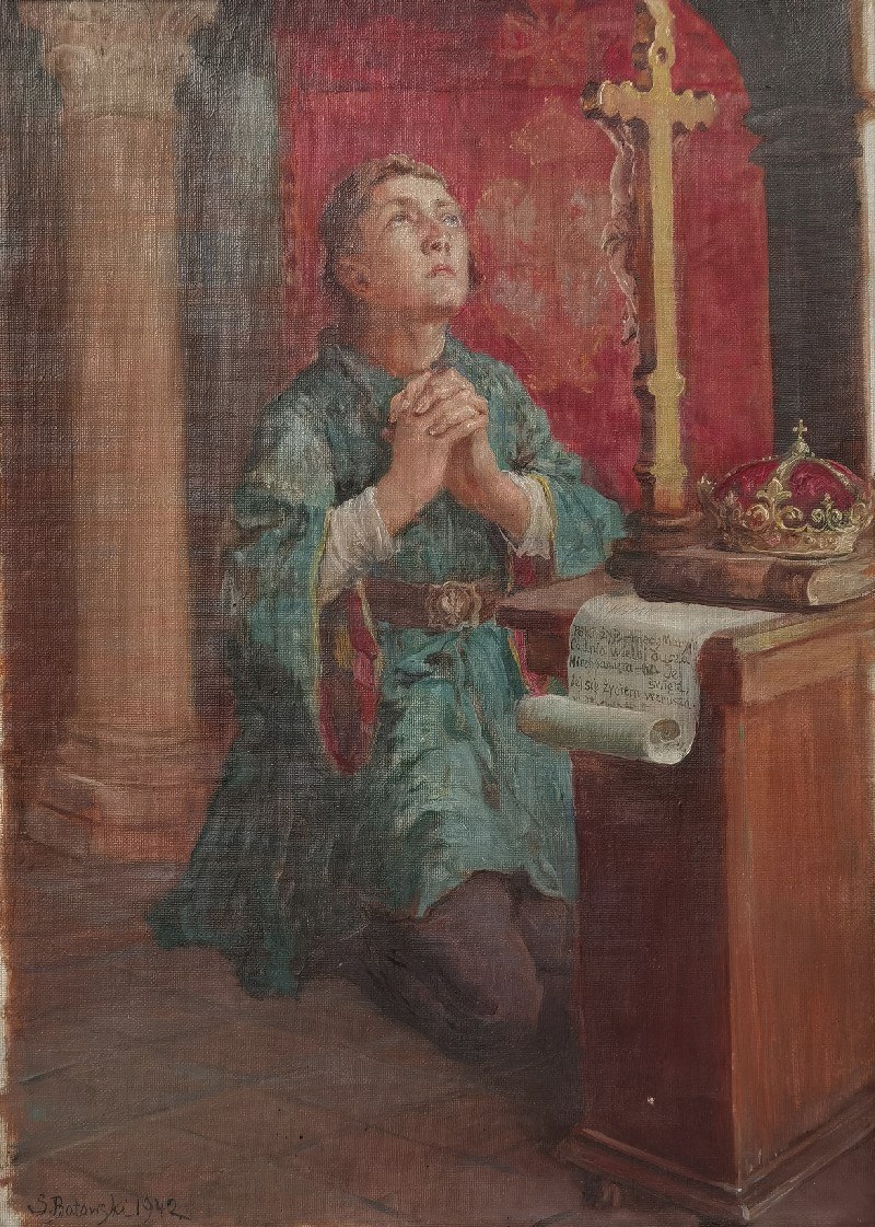 Stanisław BATOWSKI-KACZOR (1866-1946), Modlitwa, 1942 - Aukcja ...