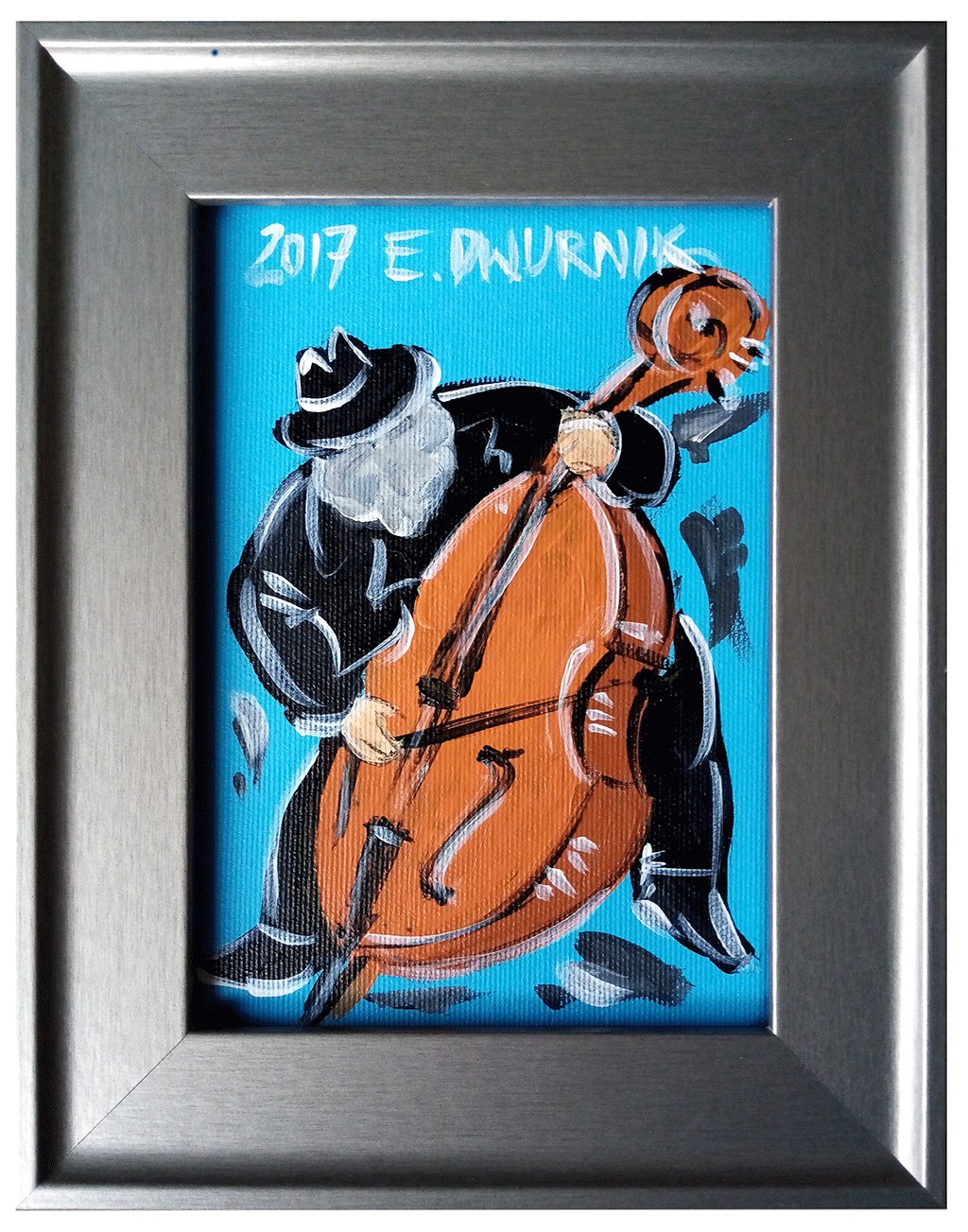 Edward Dwurnik (1943-2018) "Kontrabasista", 2017 - Aukcja internetowa / Licytacja online - Cena ...