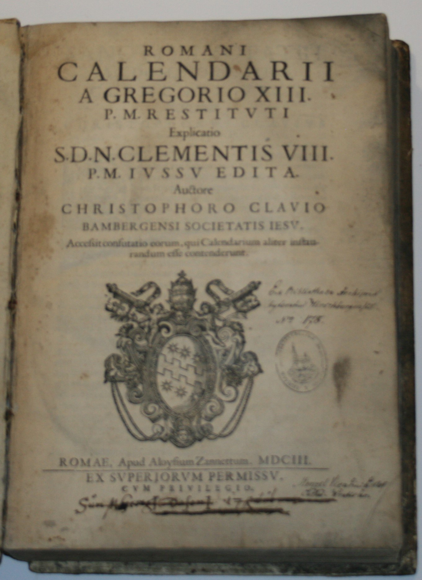 Clavius Christoph - Romani Calendarii a Gregorio XIII. P.M. restituiti ...