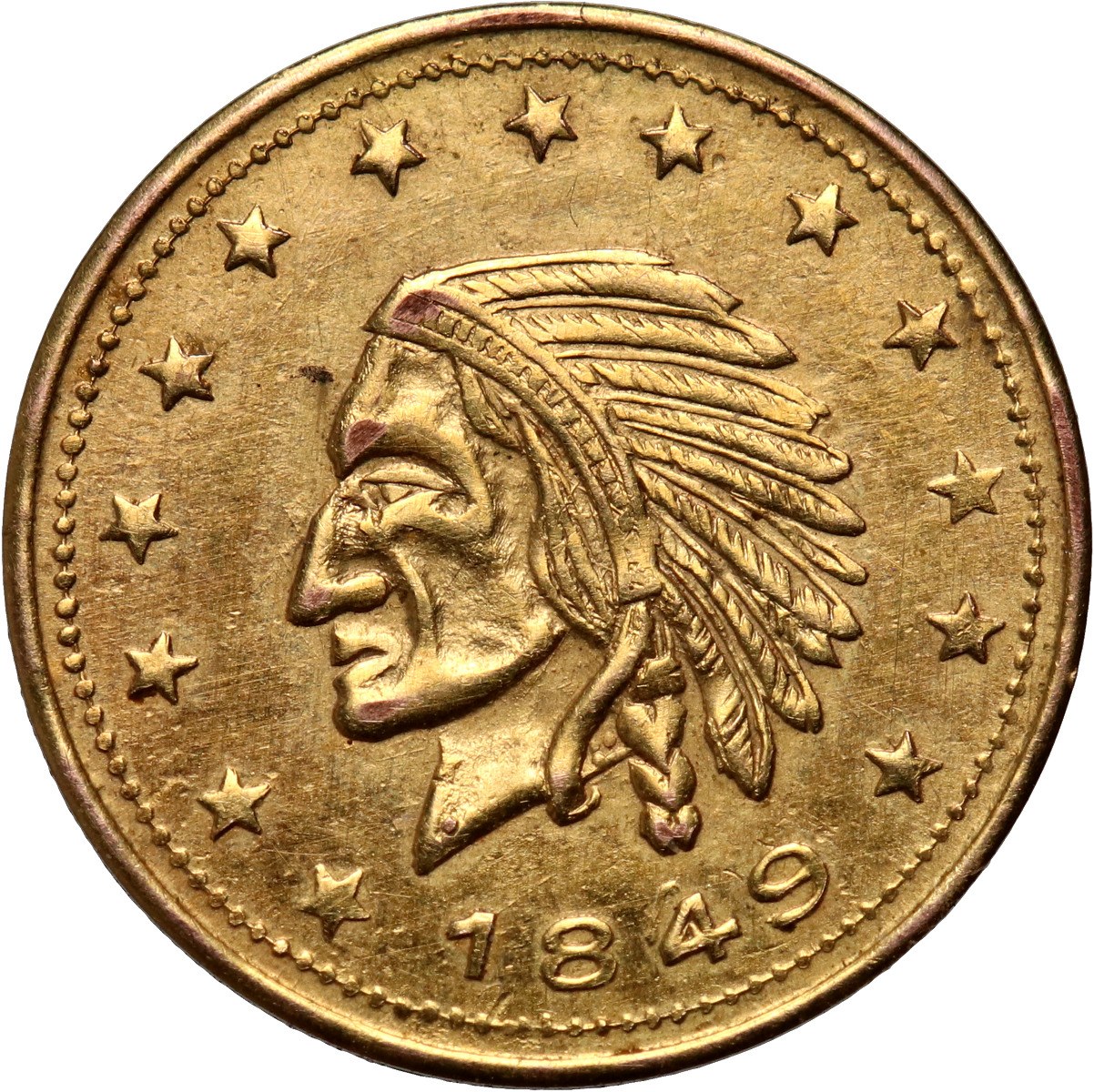 Stany Zjednoczone Ameryki, token 1849, California Gold - Aukcja ...