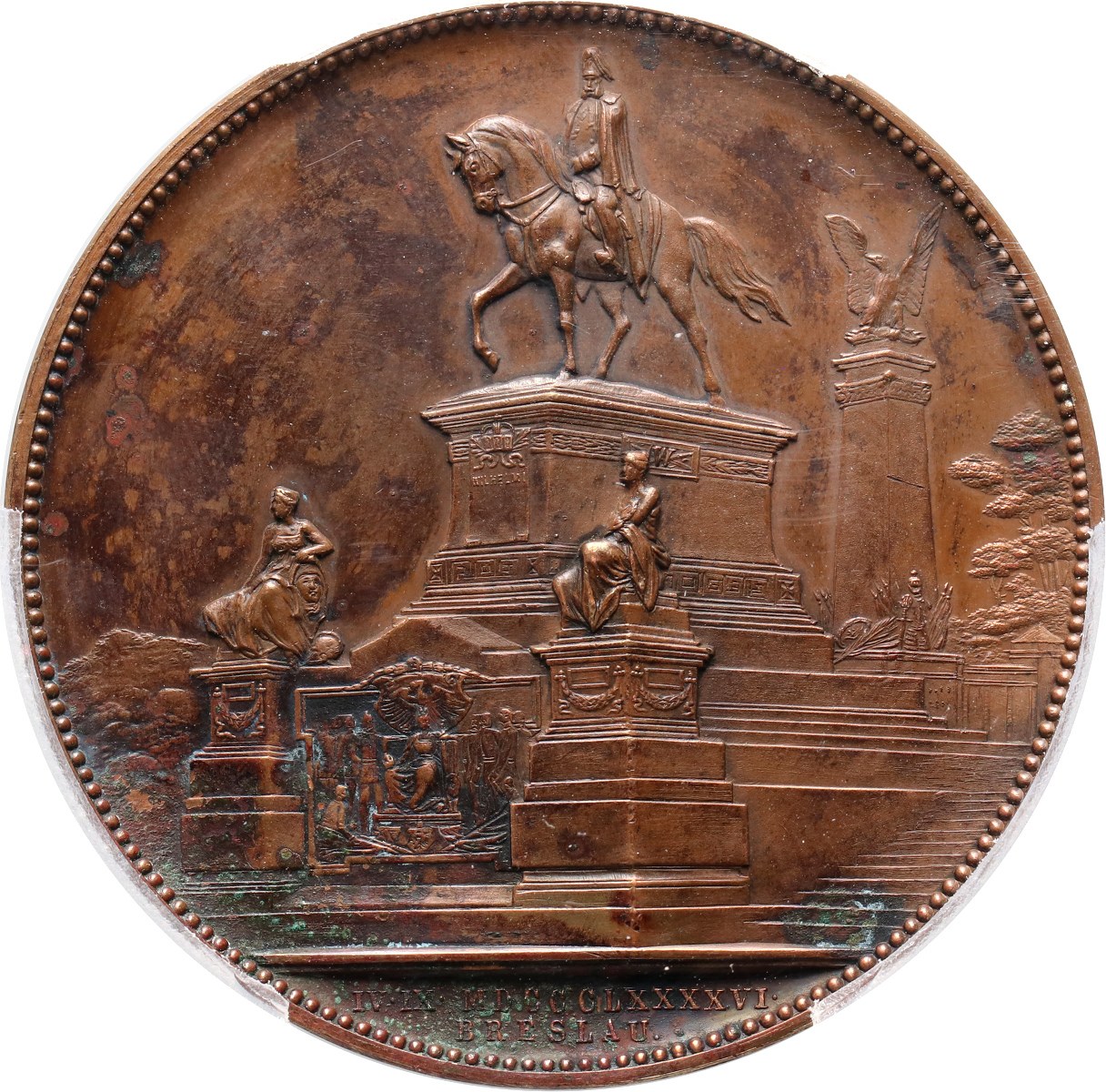 19th century, medal from 1896, Wroclaw, Unveiling of the Kaiser Wilhelm ...