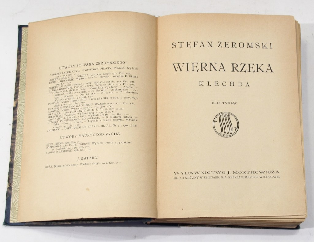 Stefan Żeromski Wierna Rzeka Klechda [1913]. - Online auction / Online ...