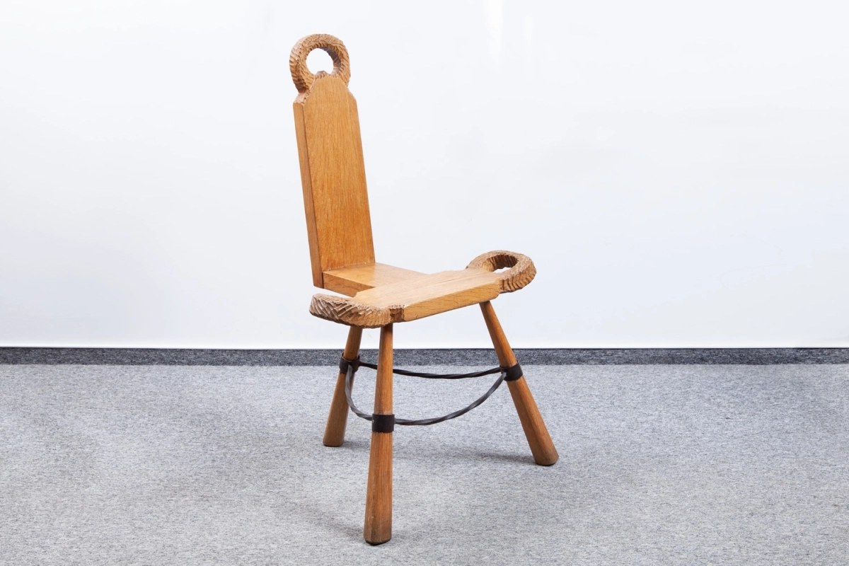 Zydel trójnożny- tzw. krzesło akuszerki - Aukcja internetowa ...