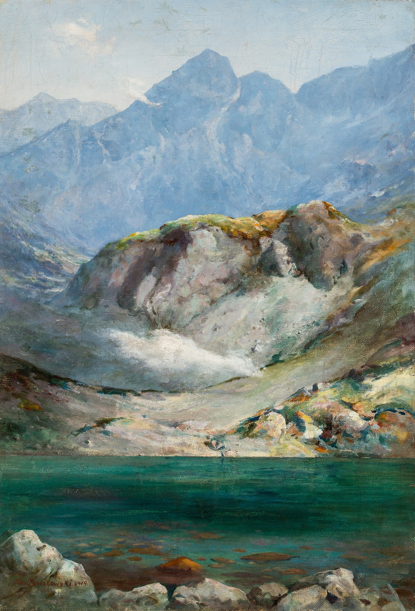 Aleksander Mroczkowski (1850 - 1927), "Zielony Staw pod Kościelcem ...