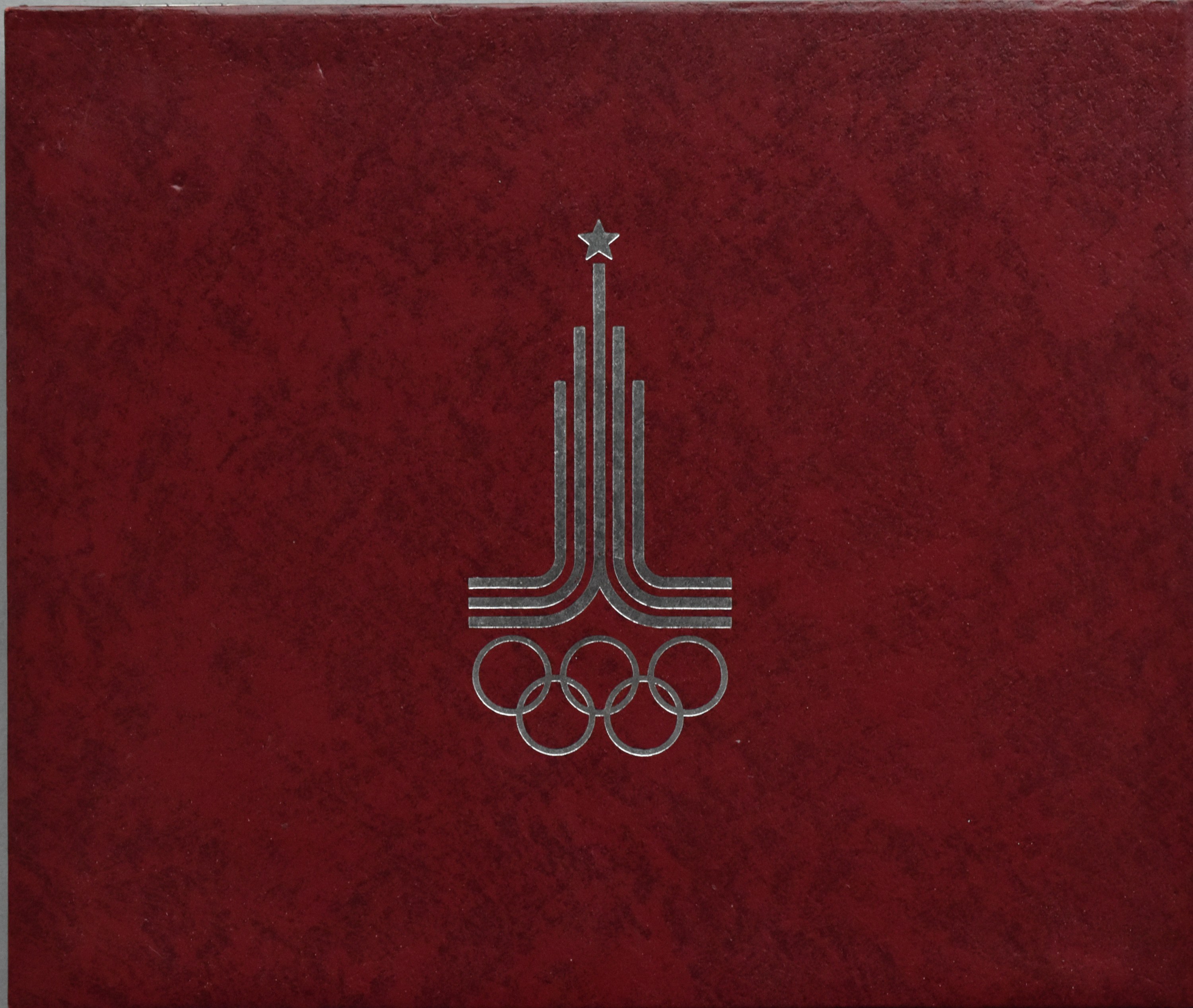 ZSRR, Moskwa 80, lot monet srebrnych w oryginalnym etui, stempel zwykły ...