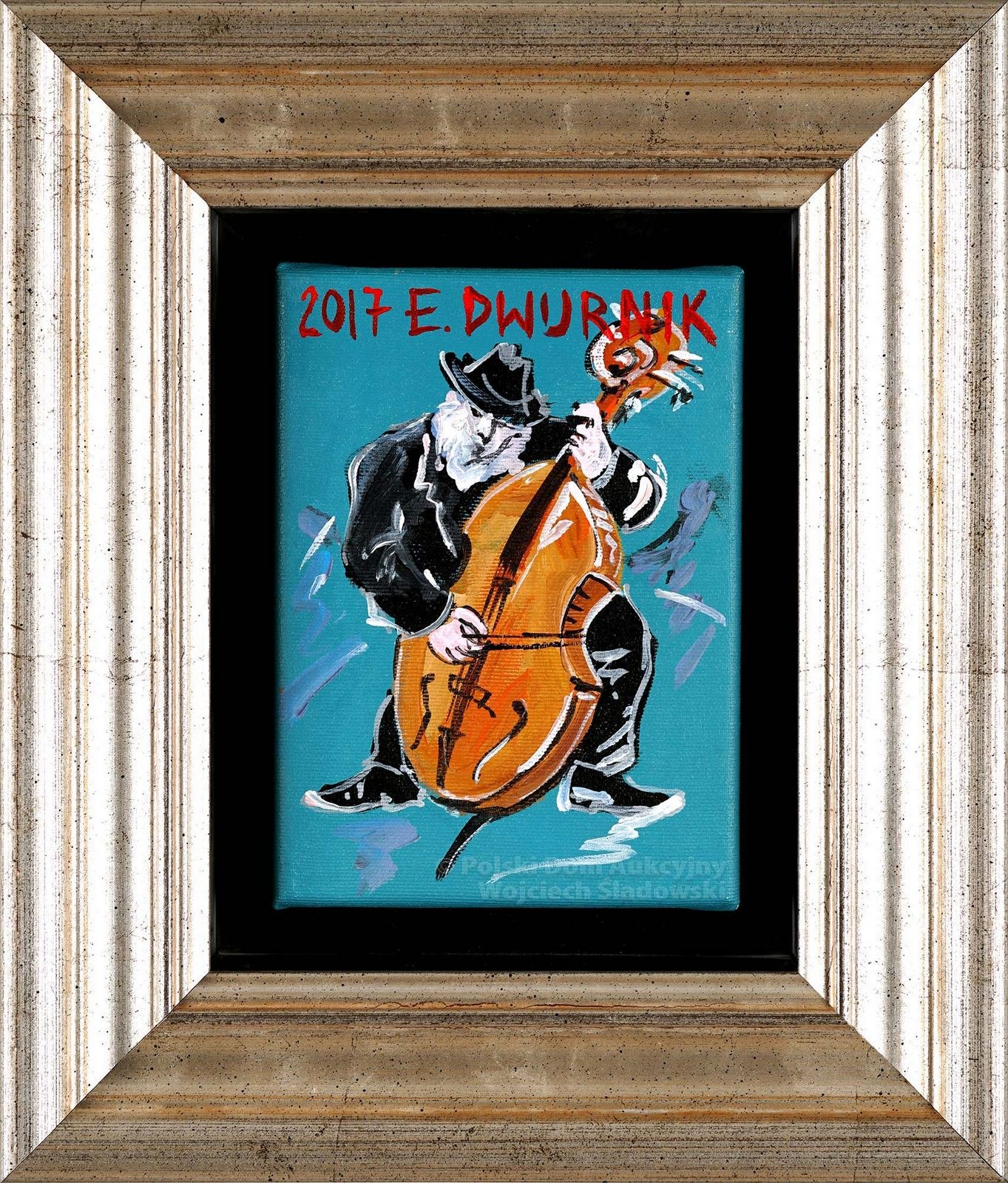 Edward Dwurnik (1943 - 2018), Kontrabasista, 2017 - Aukcja internetowa / Licytacja online - Cena ...