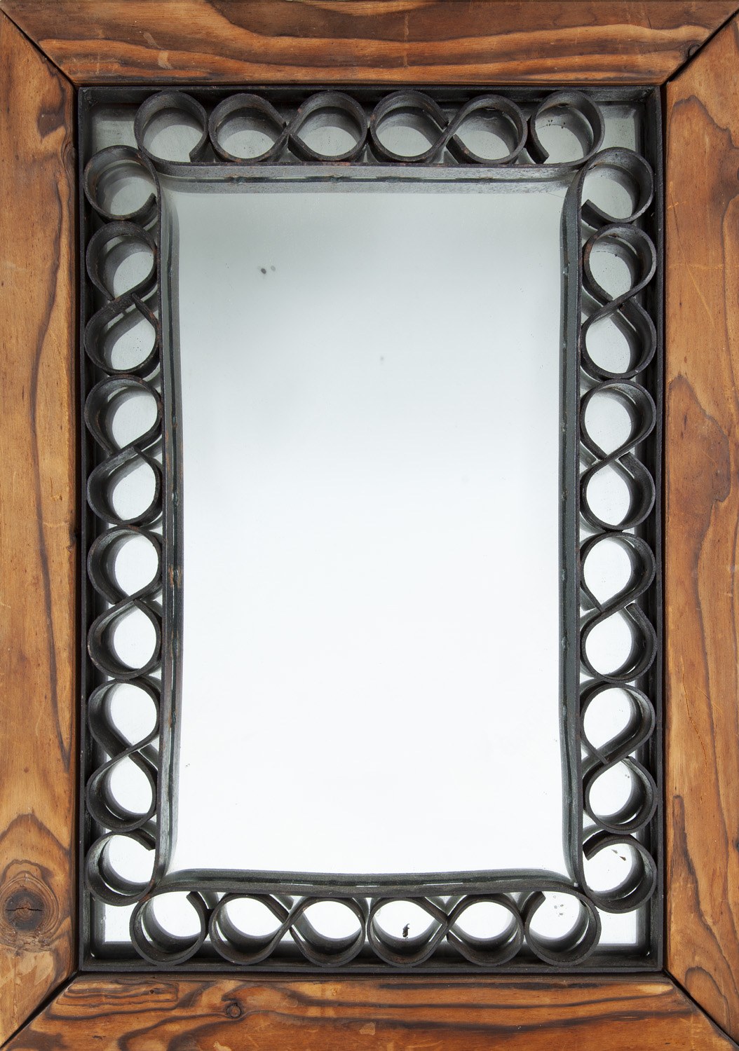 Lustro w rzemieślniczej ramie - wyk. Jan CZERSKI, Cepelia - Aukcja ...