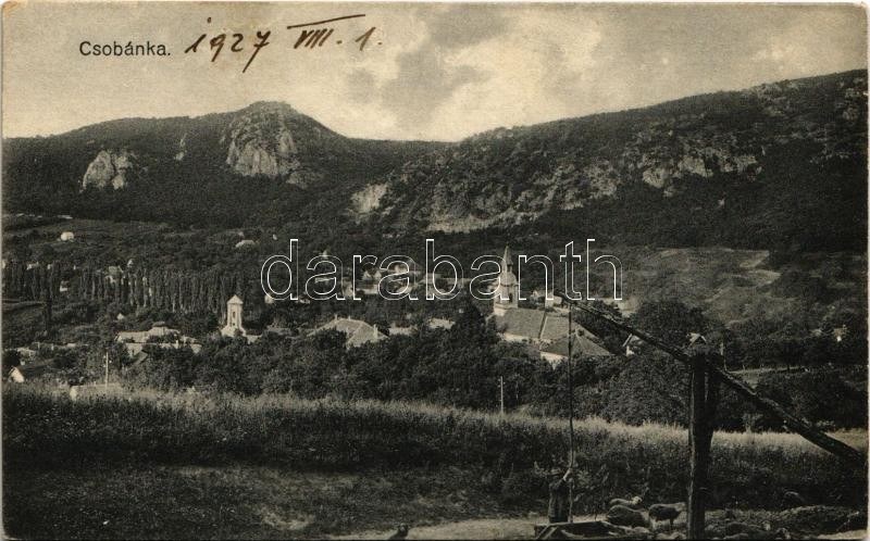 1927 Csobánka, gémes kút birkanyájjal (EK) - Aukcja internetowa ...