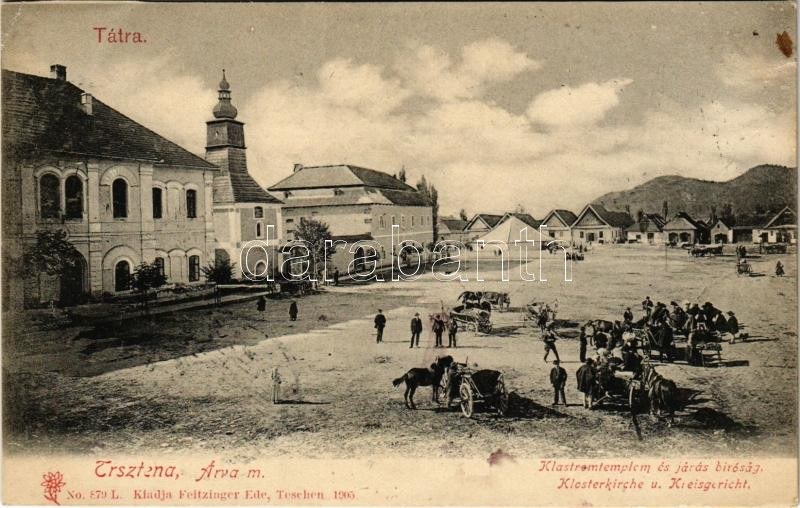 1905 Árvanádasd, Trsztena, Trstená (Tátra); Klastromtemplom, Járási ...
