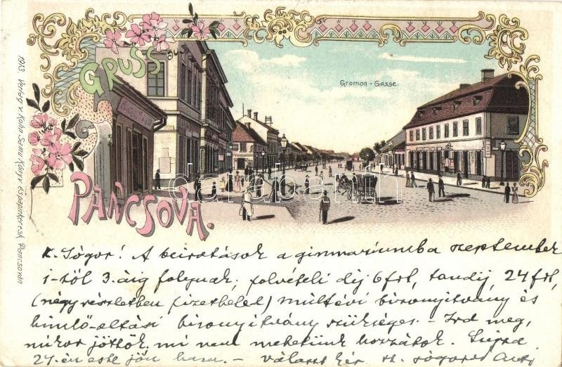 1899 Pancsova, Pancevo; Gromon utca, üzlet. Kohn Samu kiadása / Gromon ...