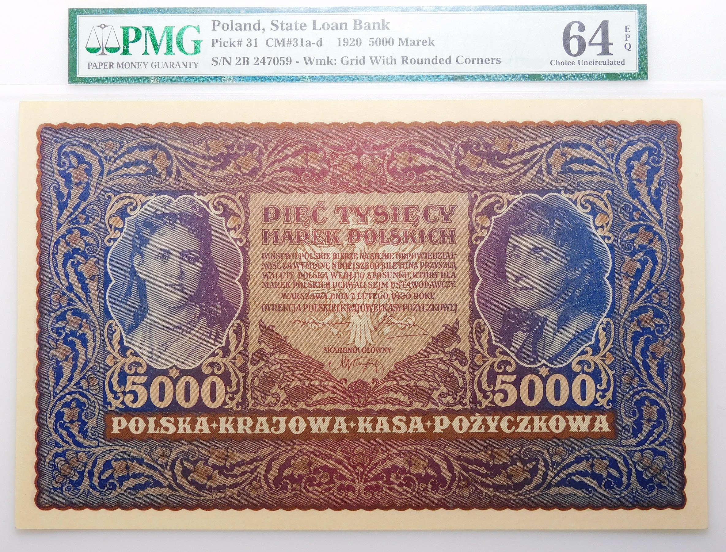 5000 marek polskich 1920 - II Ser. B - Aukcja internetowa / Licytacja ...