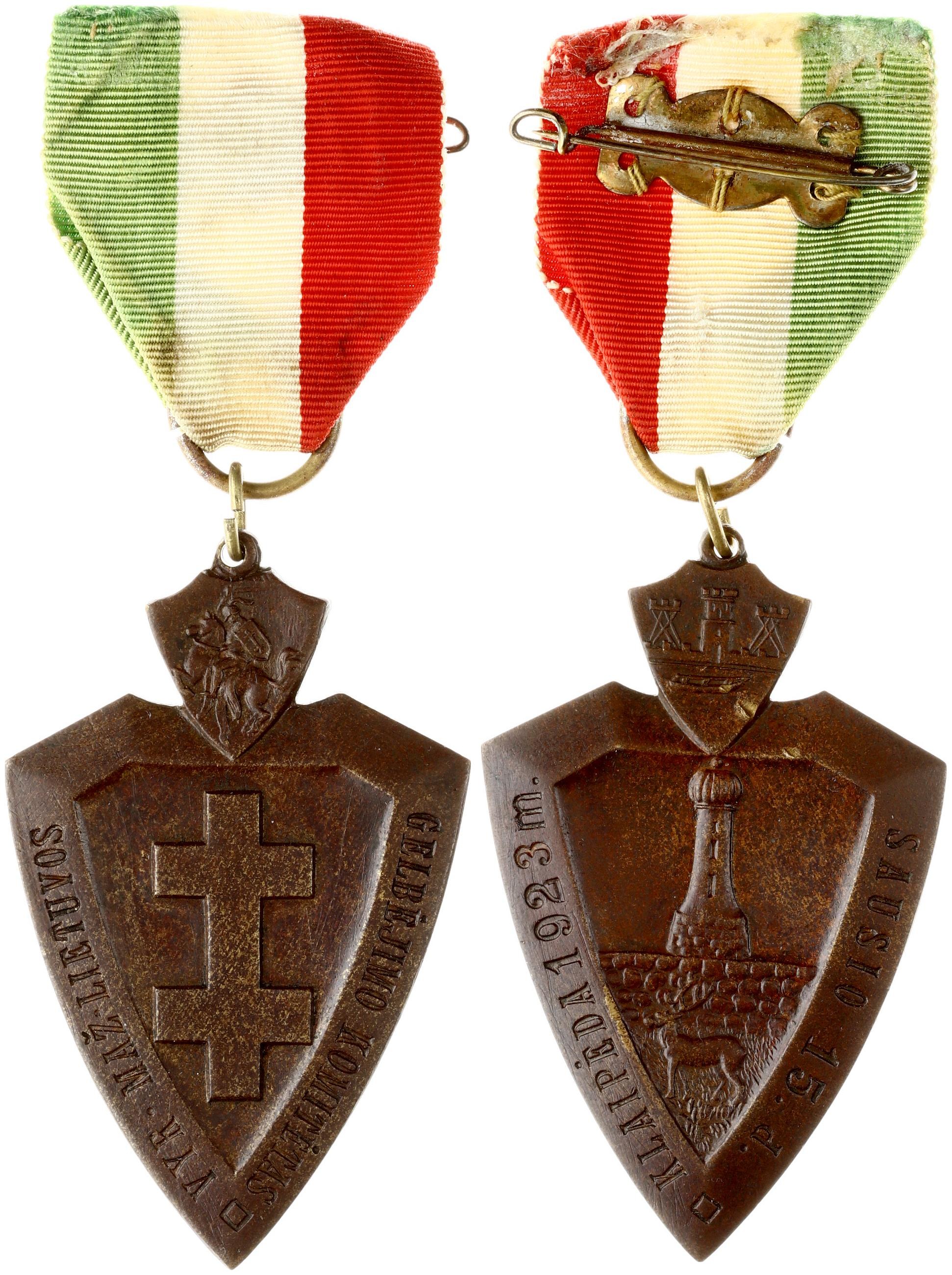 Lithuania Medal (1923) Liberation of Klaipeda. Klaipeda Liberation ...