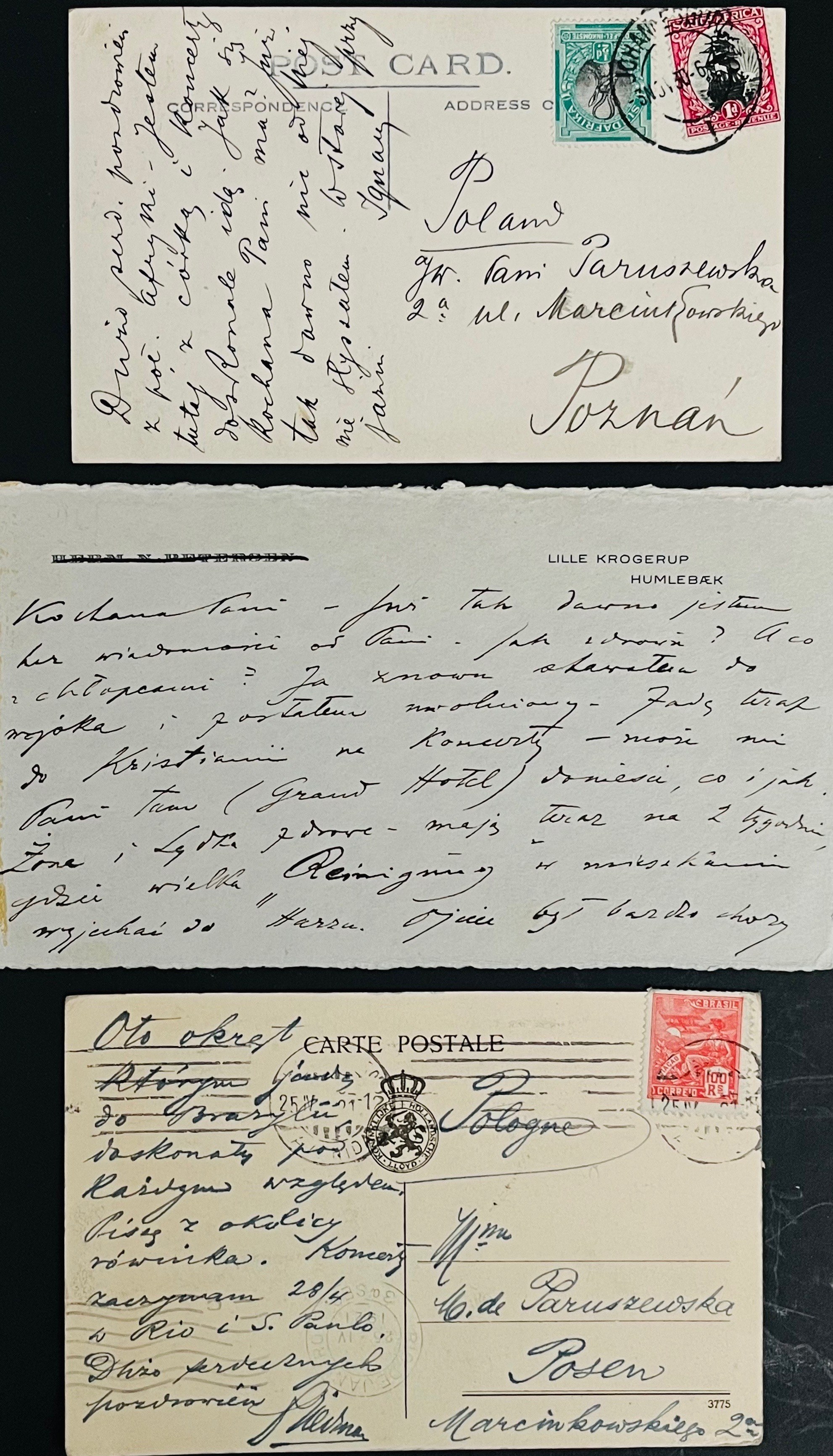 Ignacy Friedman - list i 2 karty pocztowe - Aukcja internetowa ...