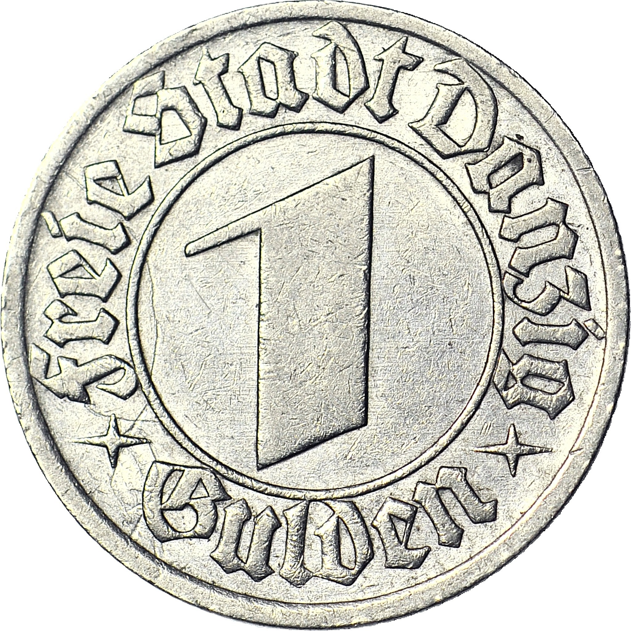 Wolne Miasto Gdańsk, 1 gulden 1932 - Aukcja internetowa / Licytacja online - Cena - OneBid