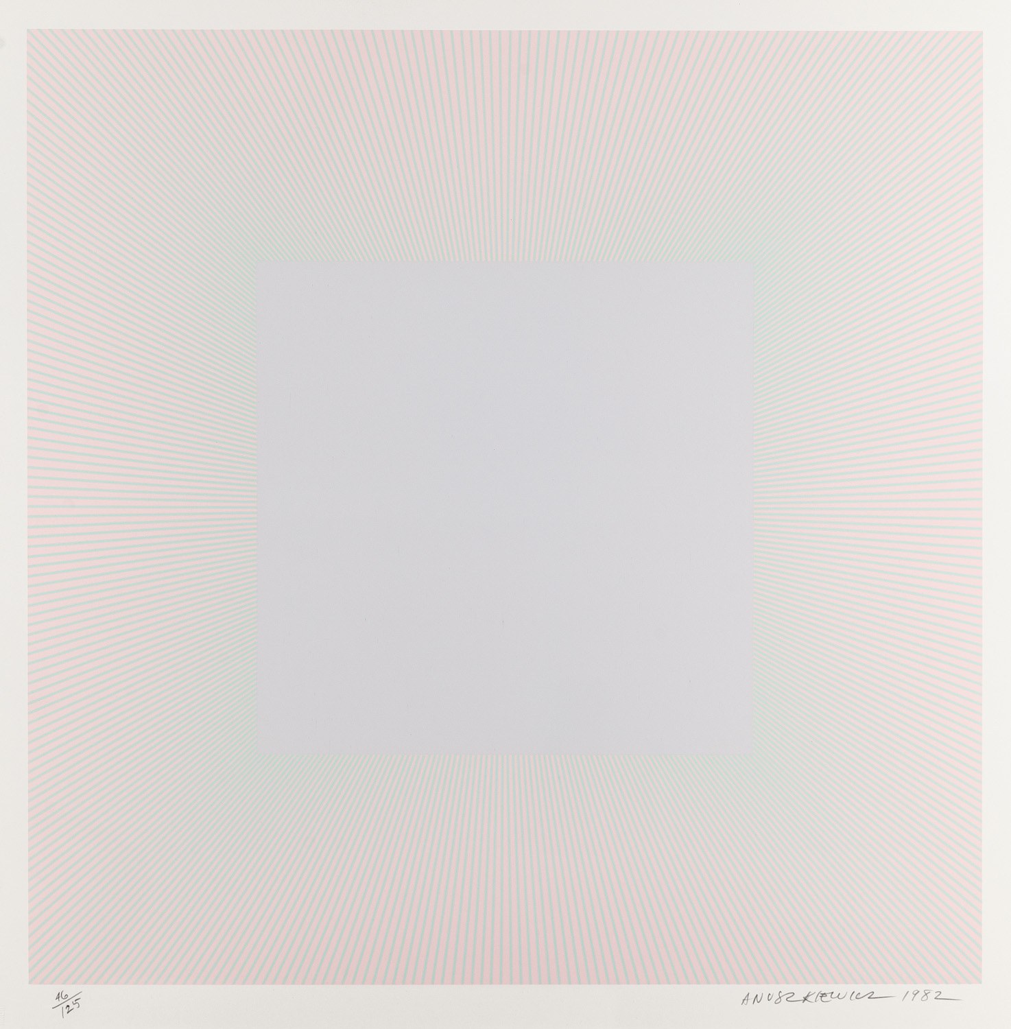 Richard Anuszkiewicz (1930 Erie - 2020 ), Grau blass weick, 1982 ...