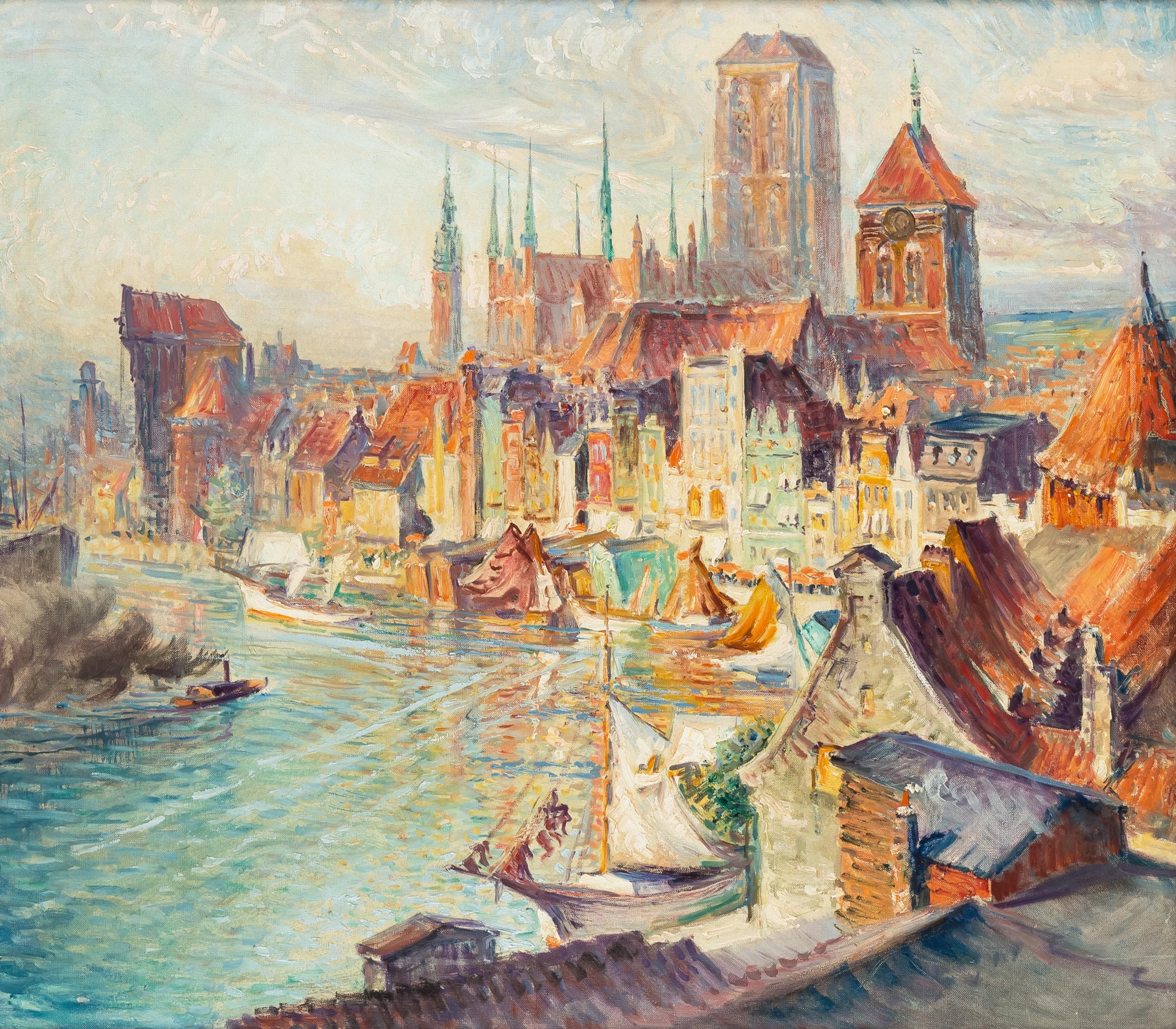 Theodor Urtnowski (1881 Toruń - 1963 Akwizgran), Panorama Gdańska ...