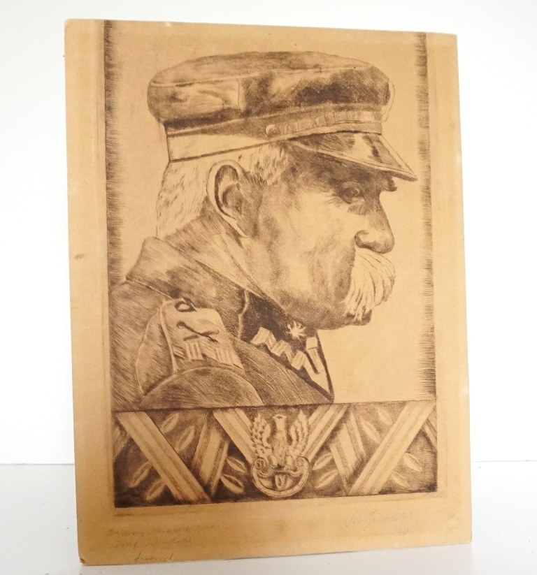 Piłsudski J., PORTRET JÓZEFA PIŁSUDSKIEGO 1935 - Aukcja internetowa ...