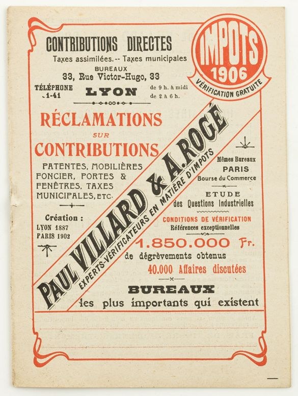 PAUL VILLARD & A. ROGÉ, 1906 - Aukcja internetowa / Licytacja online ...