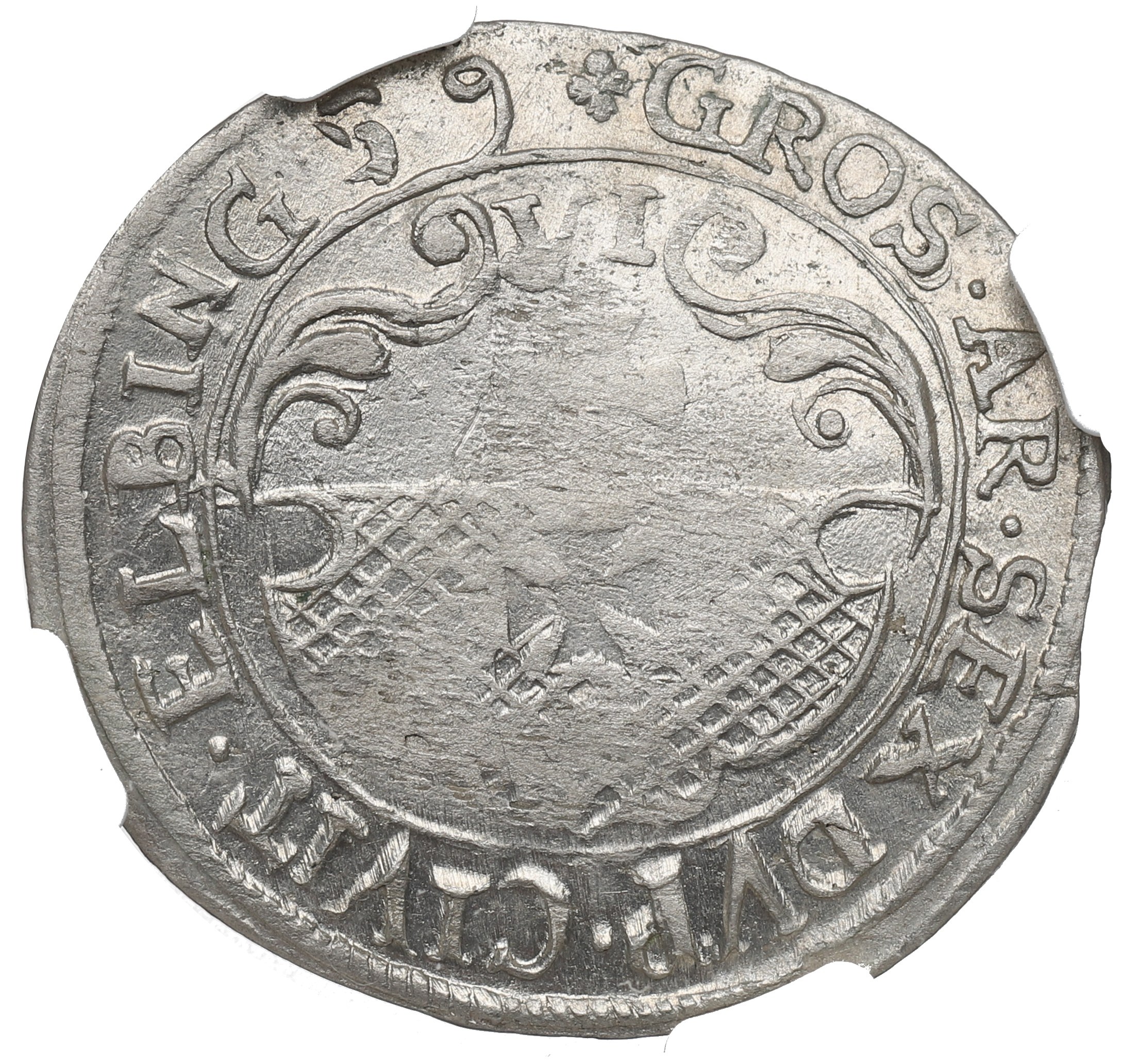 Szwedzka okupacja Elbląga, Karol X, Szóstak 1659 - NGC AU Details ...