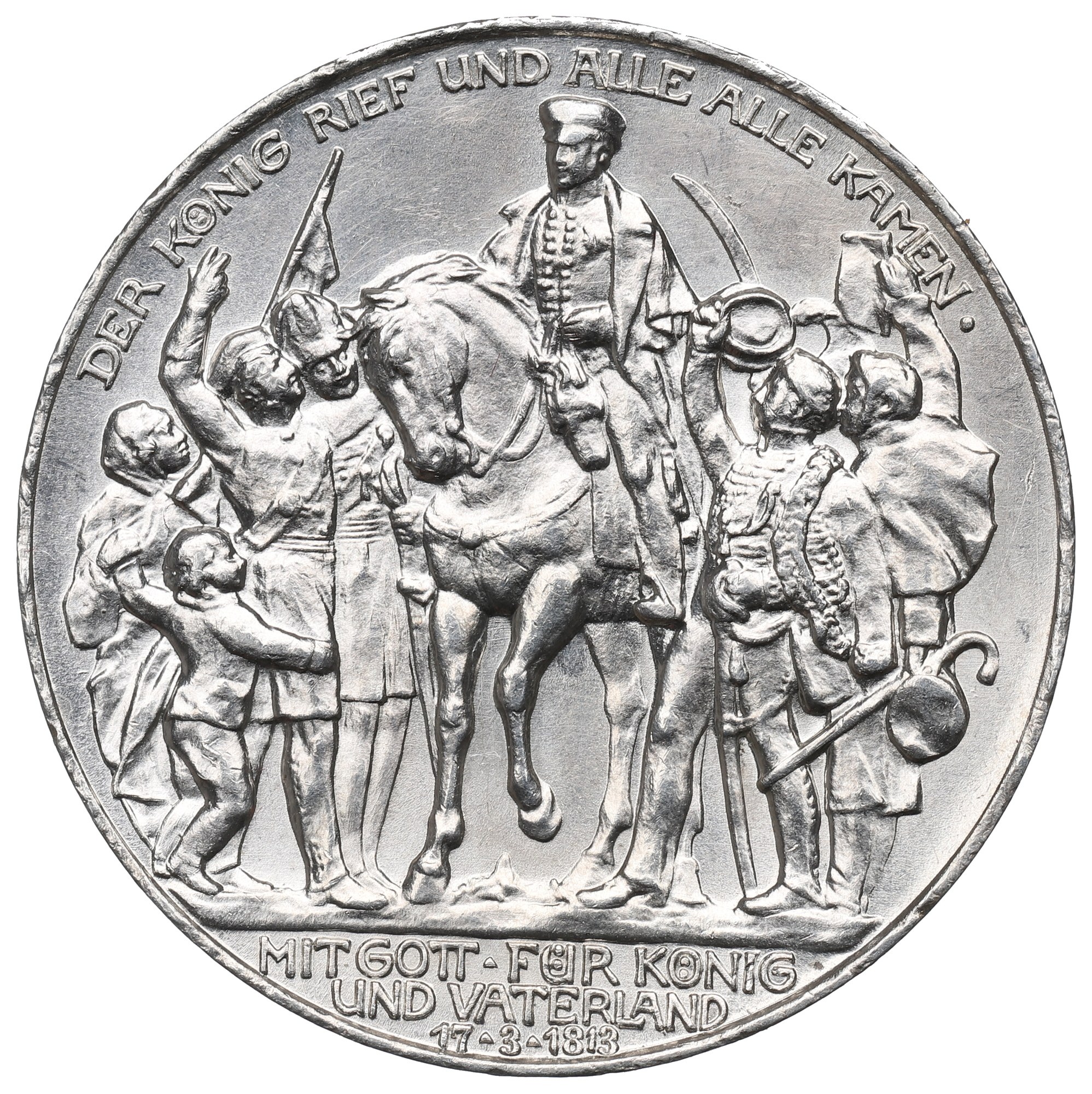 Niemcy, Prusy, 3 marki 1913 - 100 lat wiktorii lipskiej - Aukcja internetowa / Licytacja online ...