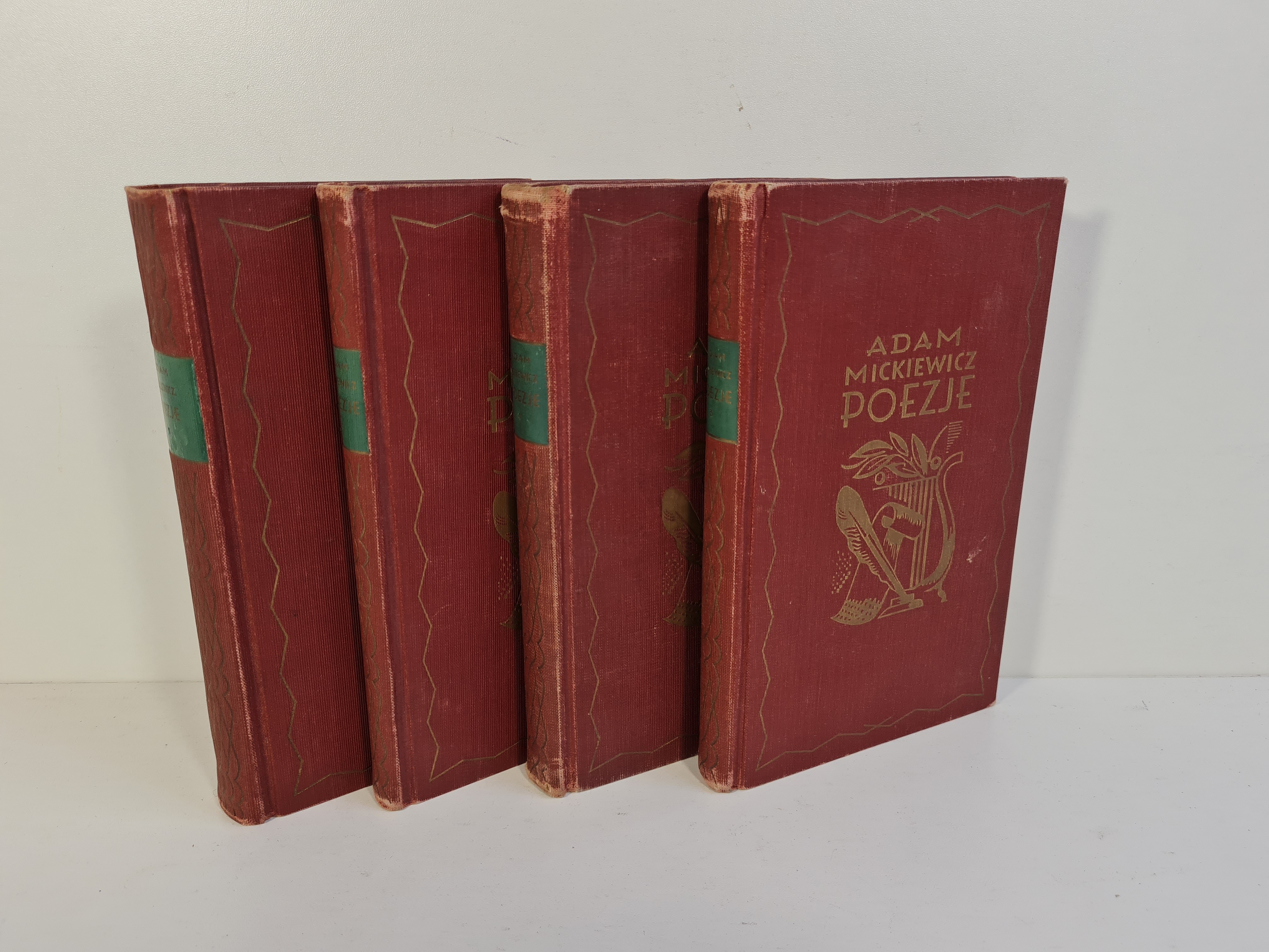 MICKIEWICZ Adam - Poems [set of 4 volumes bound by Artistic Bindery ...