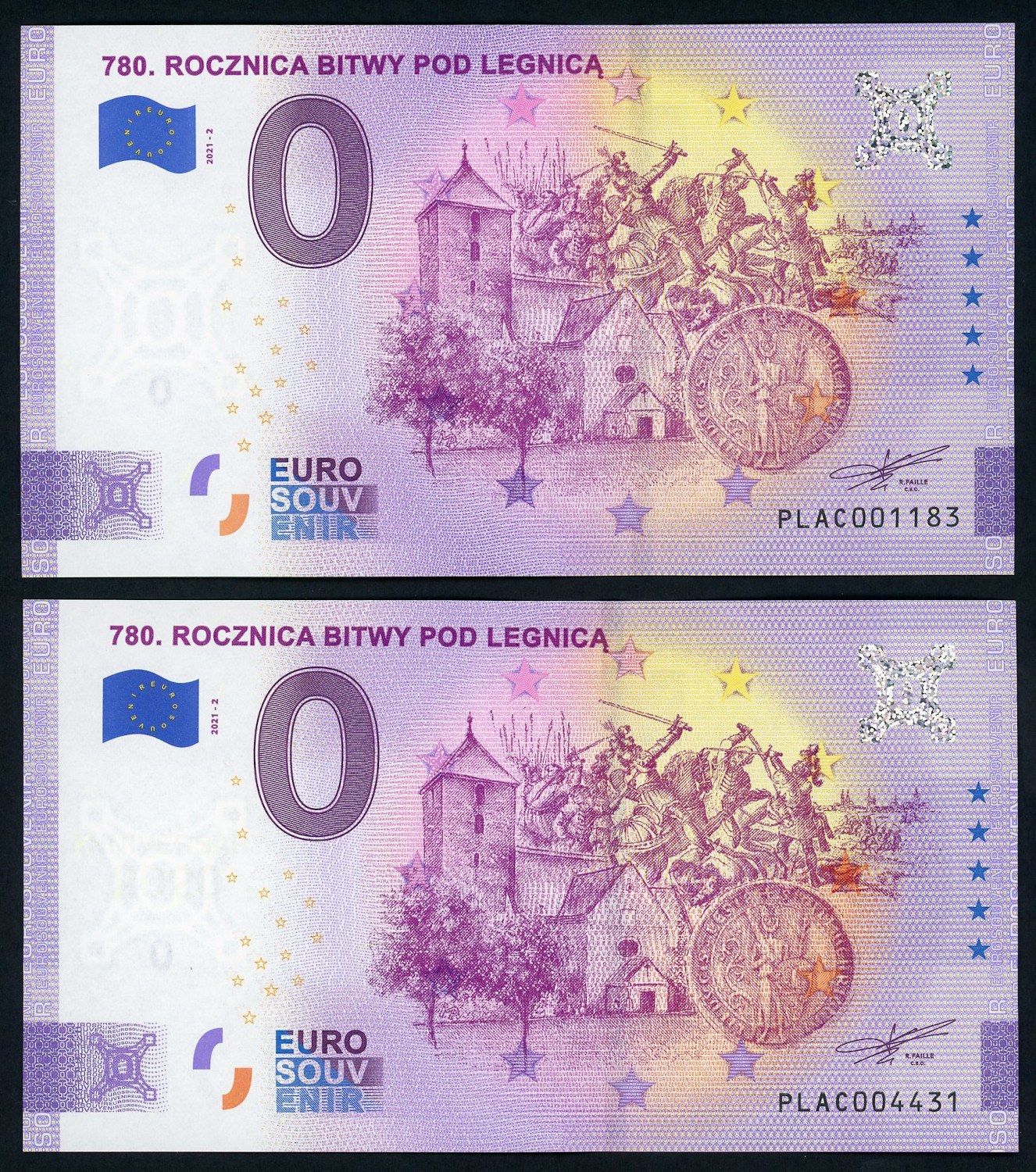 Zero Euro "Bitwa pod Legnicą", 2021 r. - Aukcja internetowa / Licytacja ...