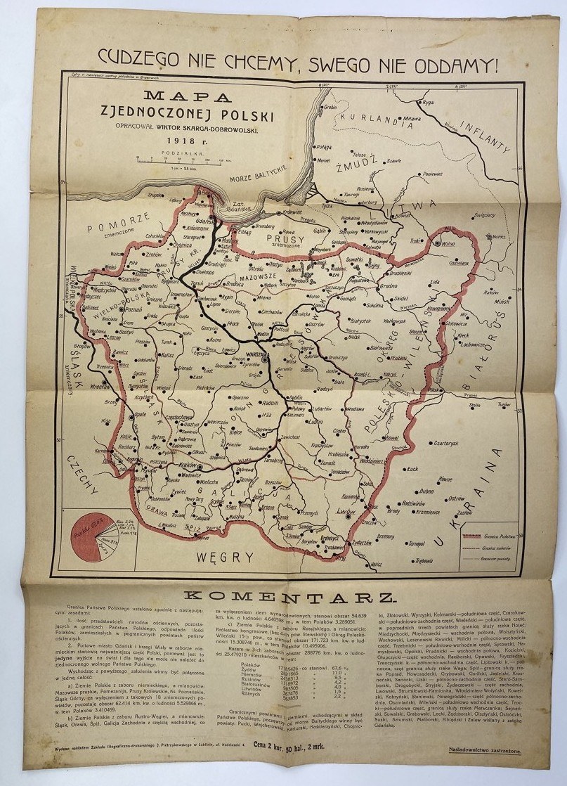 Polska Mapa Zjednoczonej Polski 1918 - Aukcja internetowa / Licytacja ...
