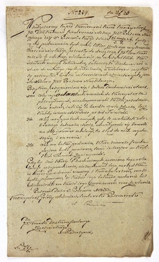 [PRZYŁUSKI Leon]. List urzędowy z podpisem ks. Leona Przyłuskiego jako ...