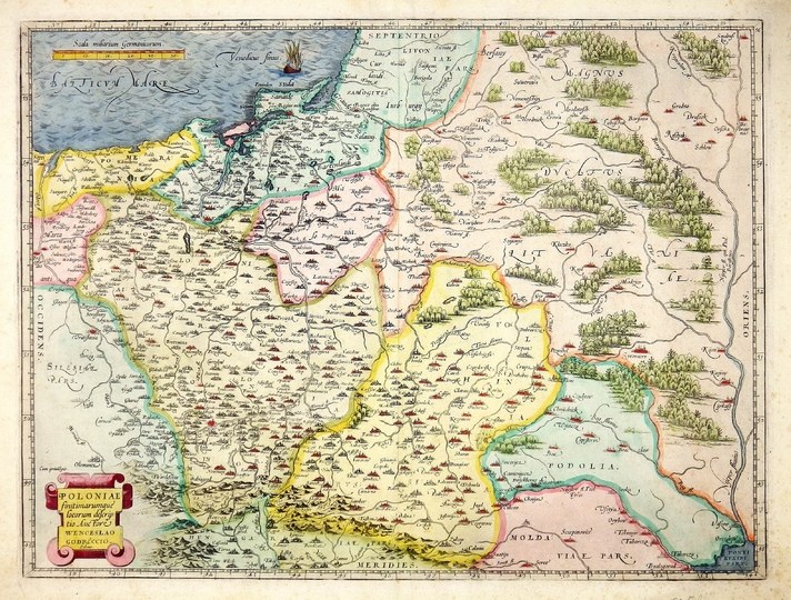 Mapa Polski W. Grodeckiego z 1573 r. - Subasta en línea / Licitación en ...