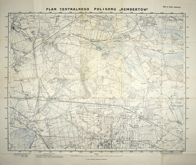 Plan Centralnego Poligonu "Rembertów". 1923. - Aukcja internetowa ...