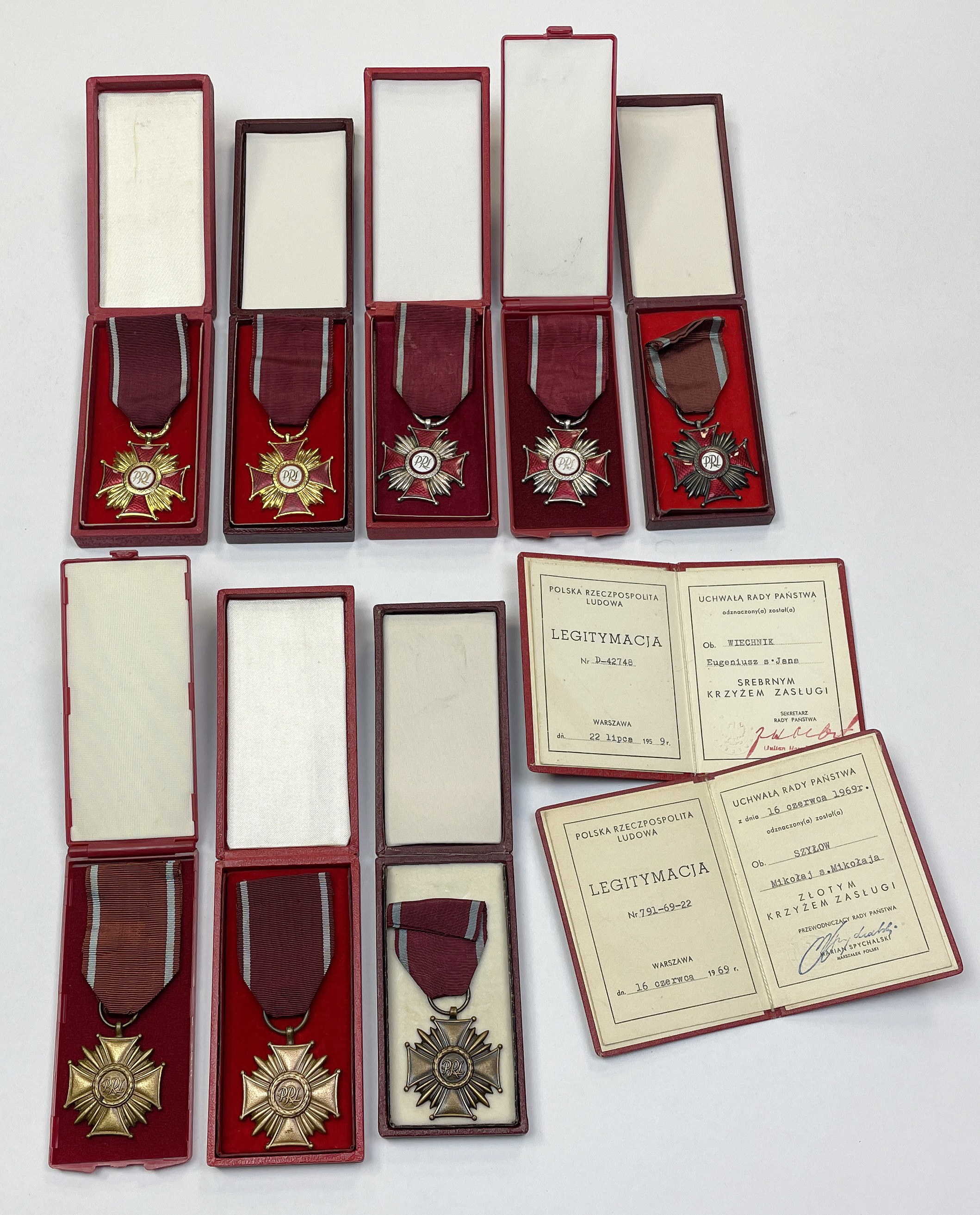 PRL, Crosses of Merit with PRL monogram - set (8pcs) - Online auction ...