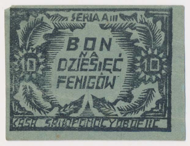 Oflag II C Woldenberg, 10 fenigów 1944 - Seria AIII - Aukcja ...