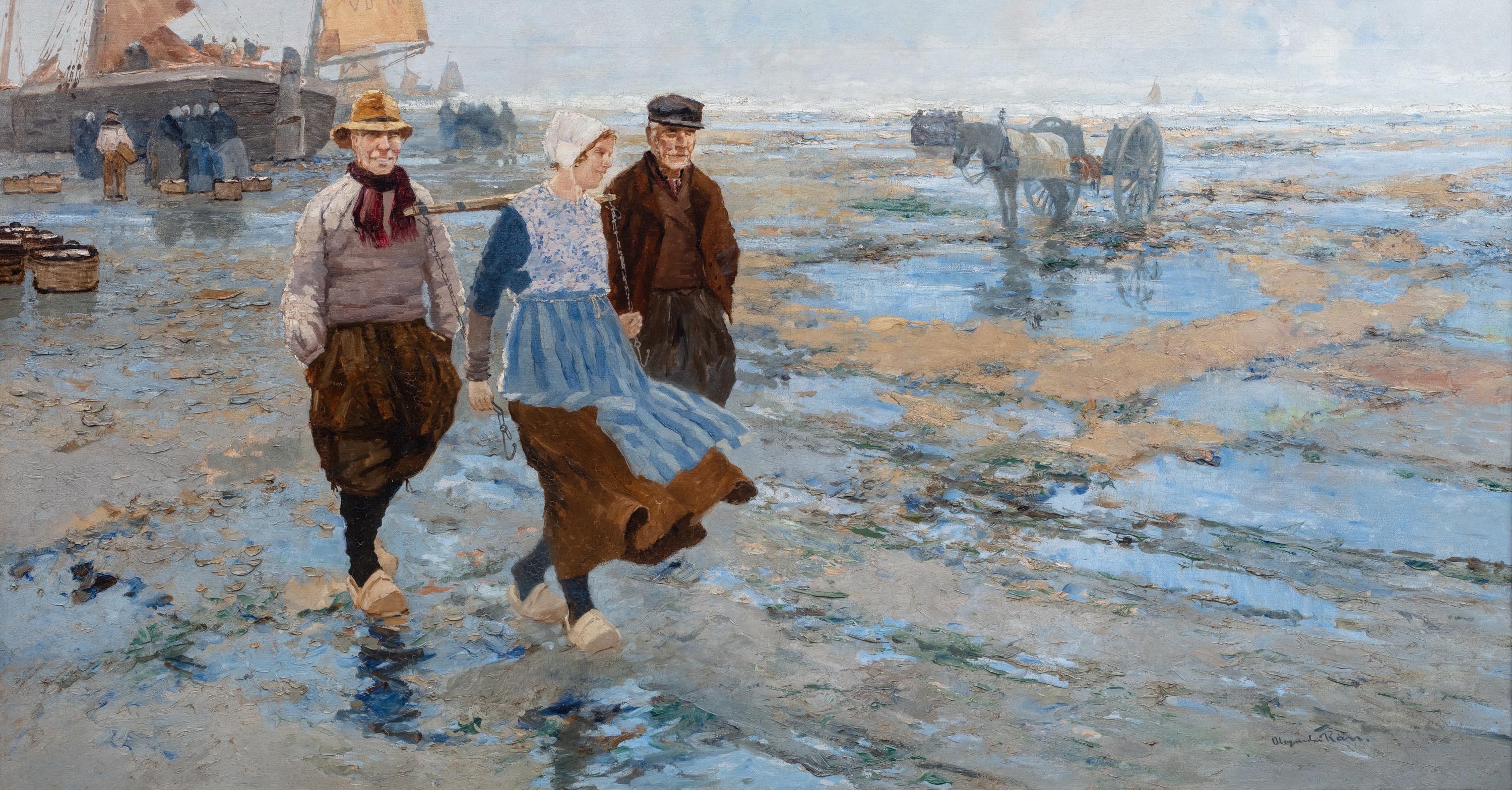 Alexander Rau (1878 Düsseldorf - 1944 Berlin), Dutch fishermen on the ...