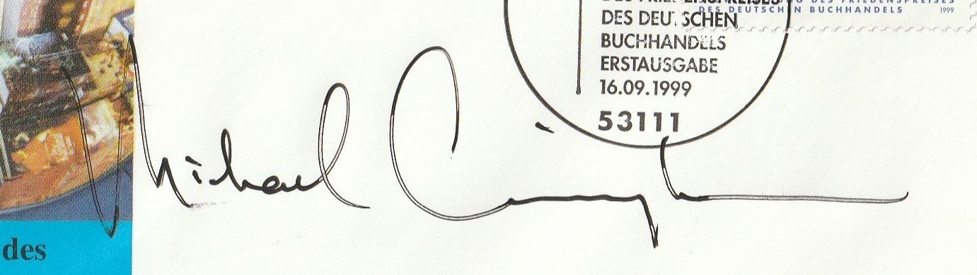 MICHAEL CUNNINGHAM. Autograf amerykańskiego pisarza Michaela ...