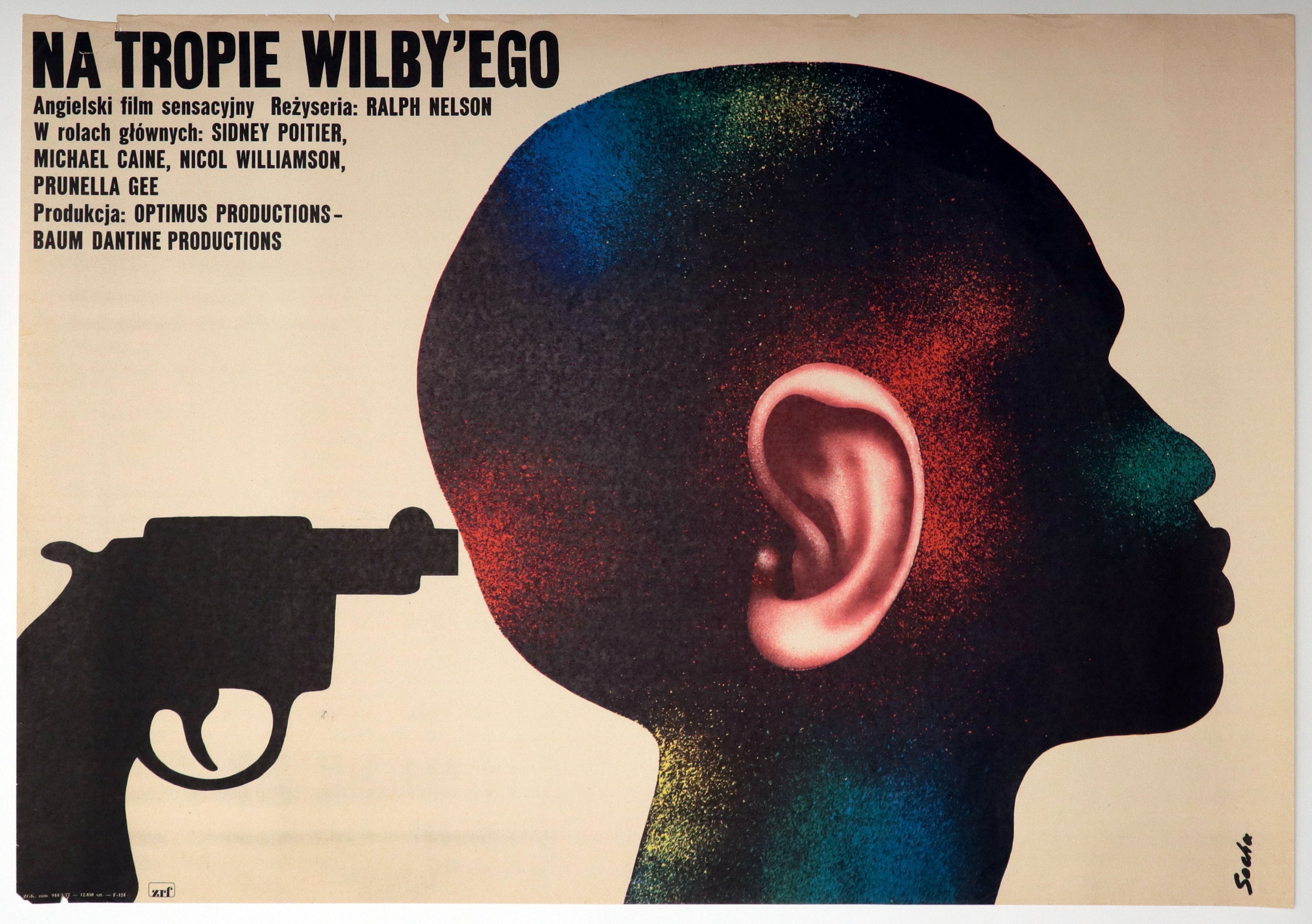 SOCHA, ROMUALD. Plakat z 1977, reklamujący ang. film pt. Na tropie ...