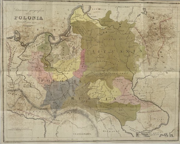 [Mapa polski z 1831 r.] Situazione geografica della Polonia prima dell ...