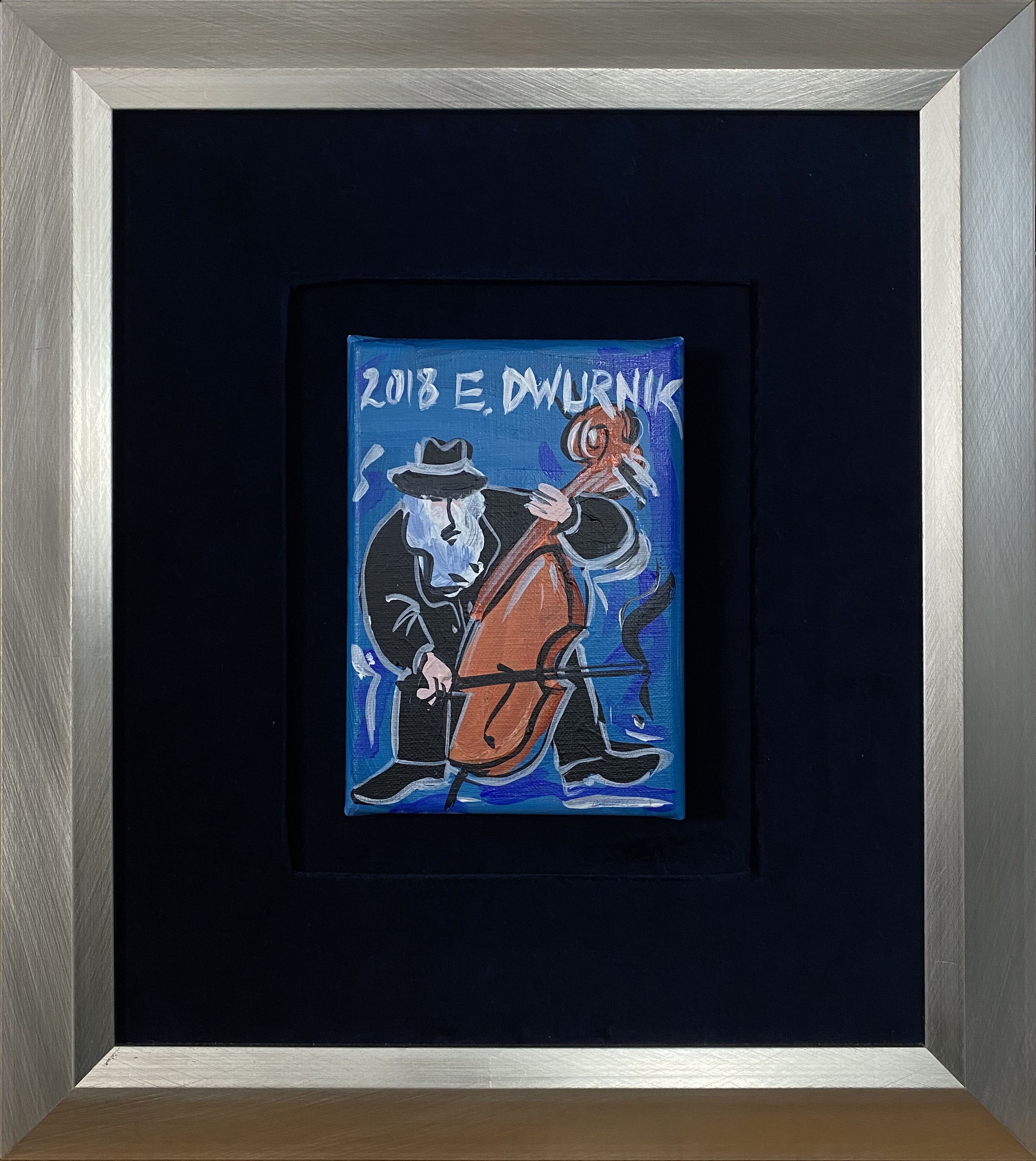 Edward Dwurnik ( 1943 - 2018 ), Kontrabasista, 2018 - Aukcja internetowa / Licytacja online ...