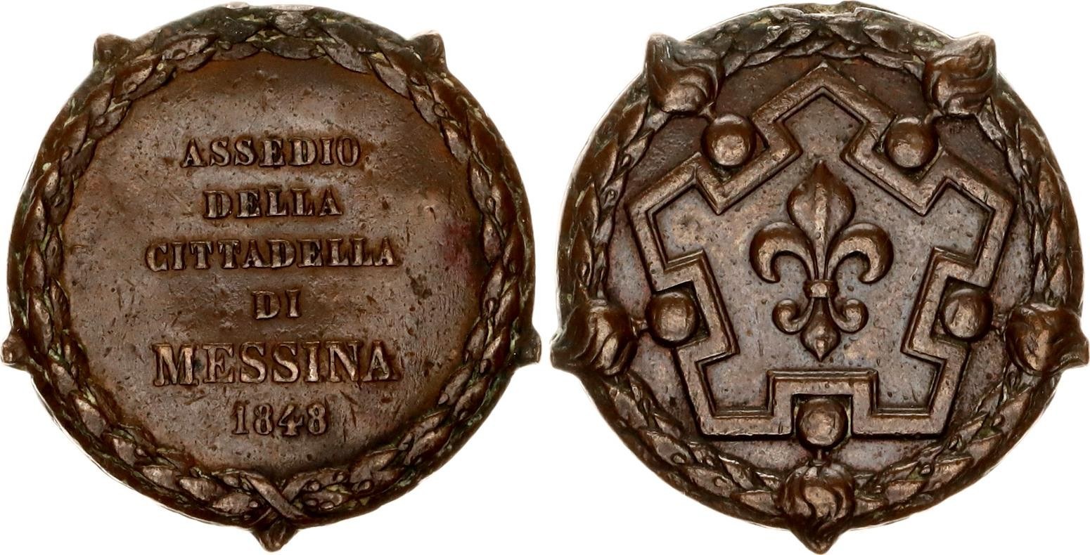 Italy Kingdom of the Two Sicilies Medal for Siege of Messina 1848 ...
