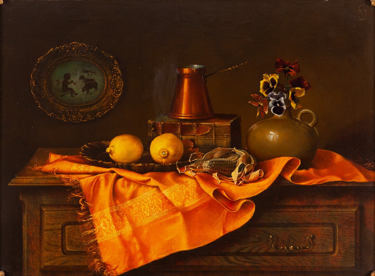 Maciej Cichocki (ur. 1951, Brwinów), "Martwa natura z bratkami", 1977 ...