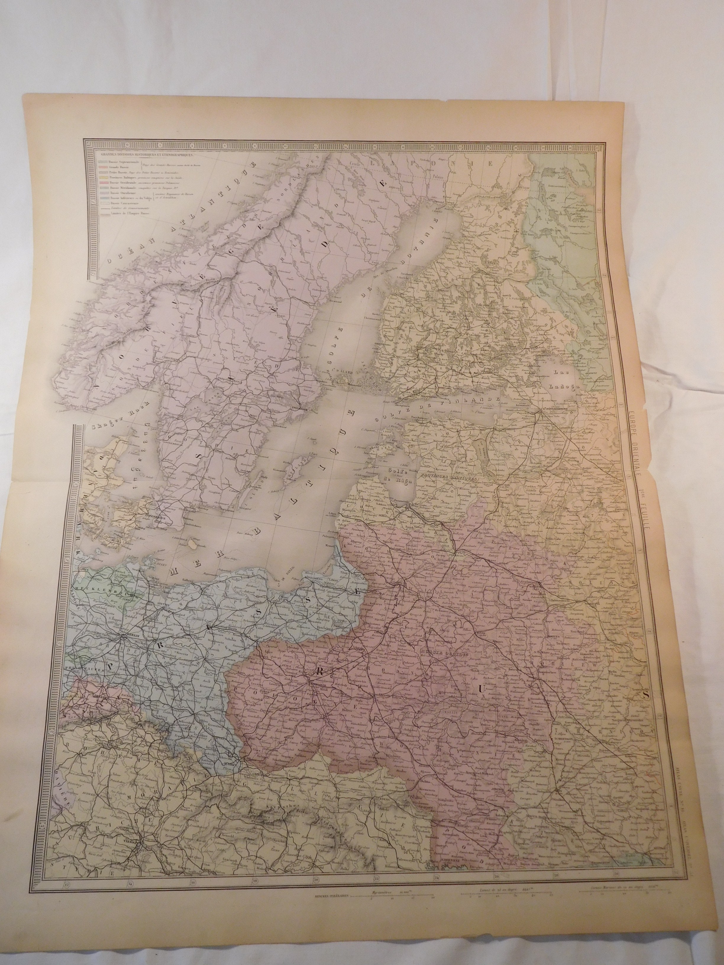 1886. ANDRIVEAU-GOUJON EUGENE, CARTE DE L'EUROPE ORIENTALE(...) RUSSIE ...