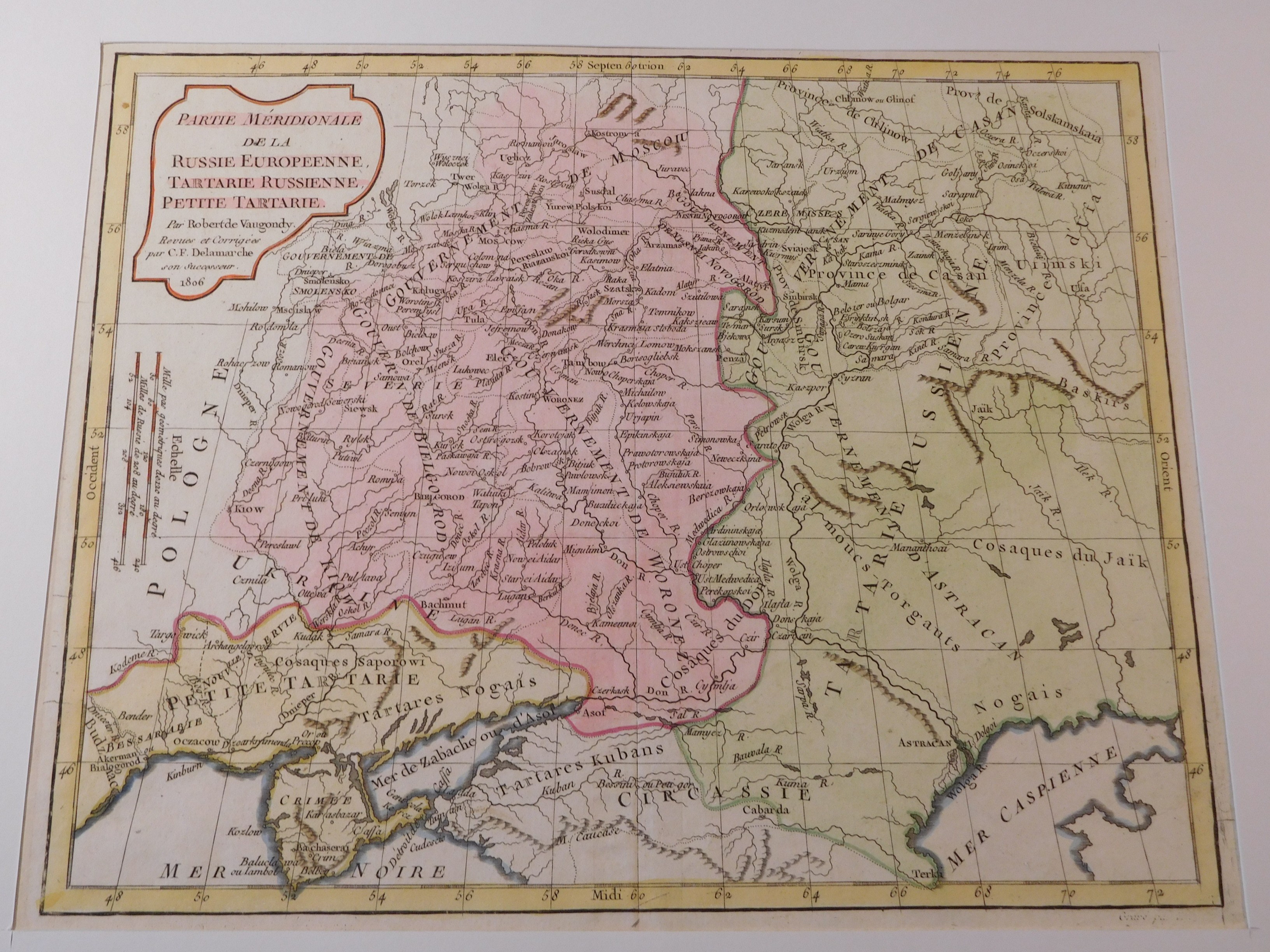 1806. VAGONDY ROBERT, PARTIE MERIDIONALE DE LA RUSSIE D'EUROPE ...