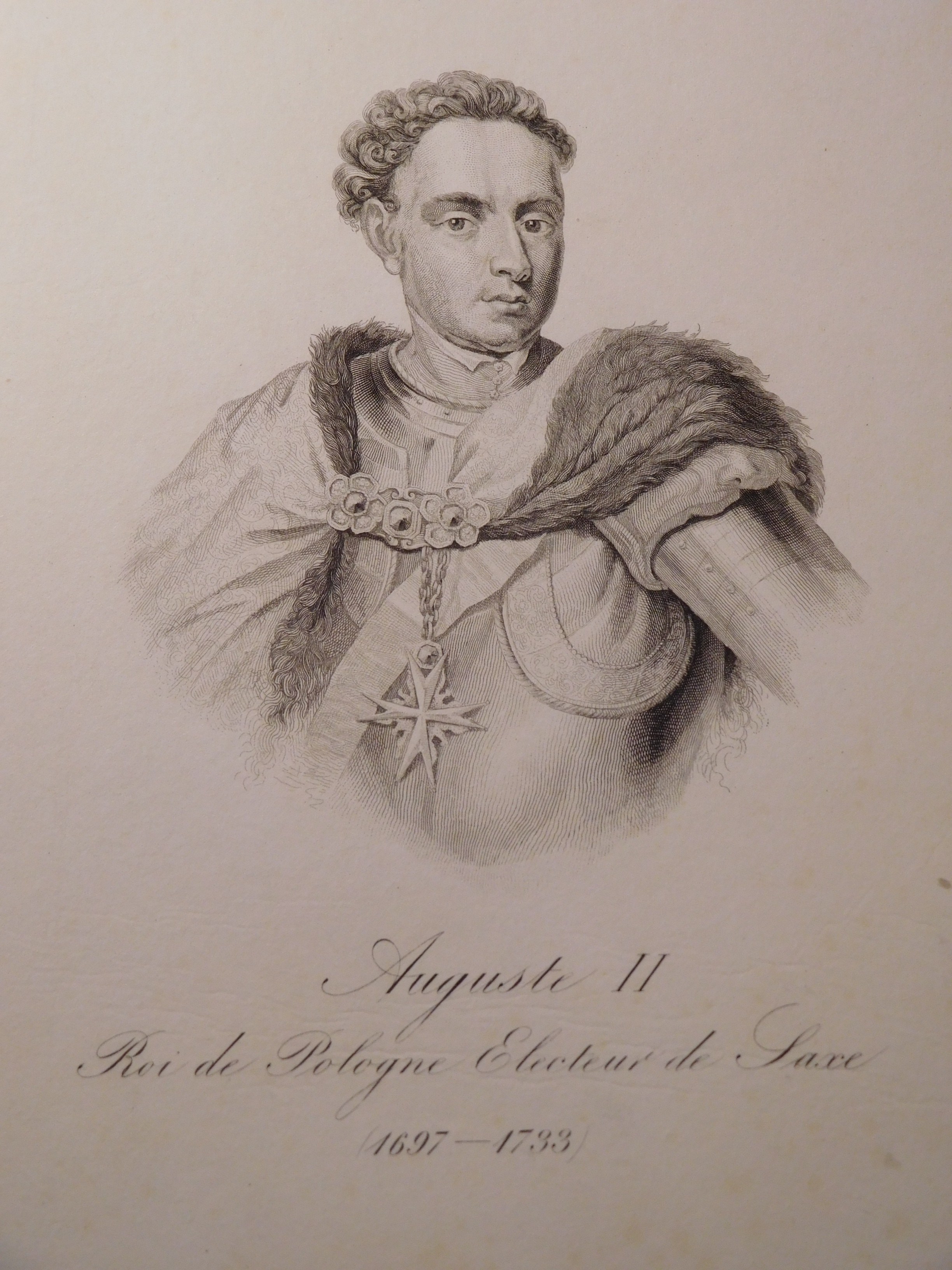1839. CHODŹKO Leonard, Auguste II Roi de Pologne, electeur de Saxe ...