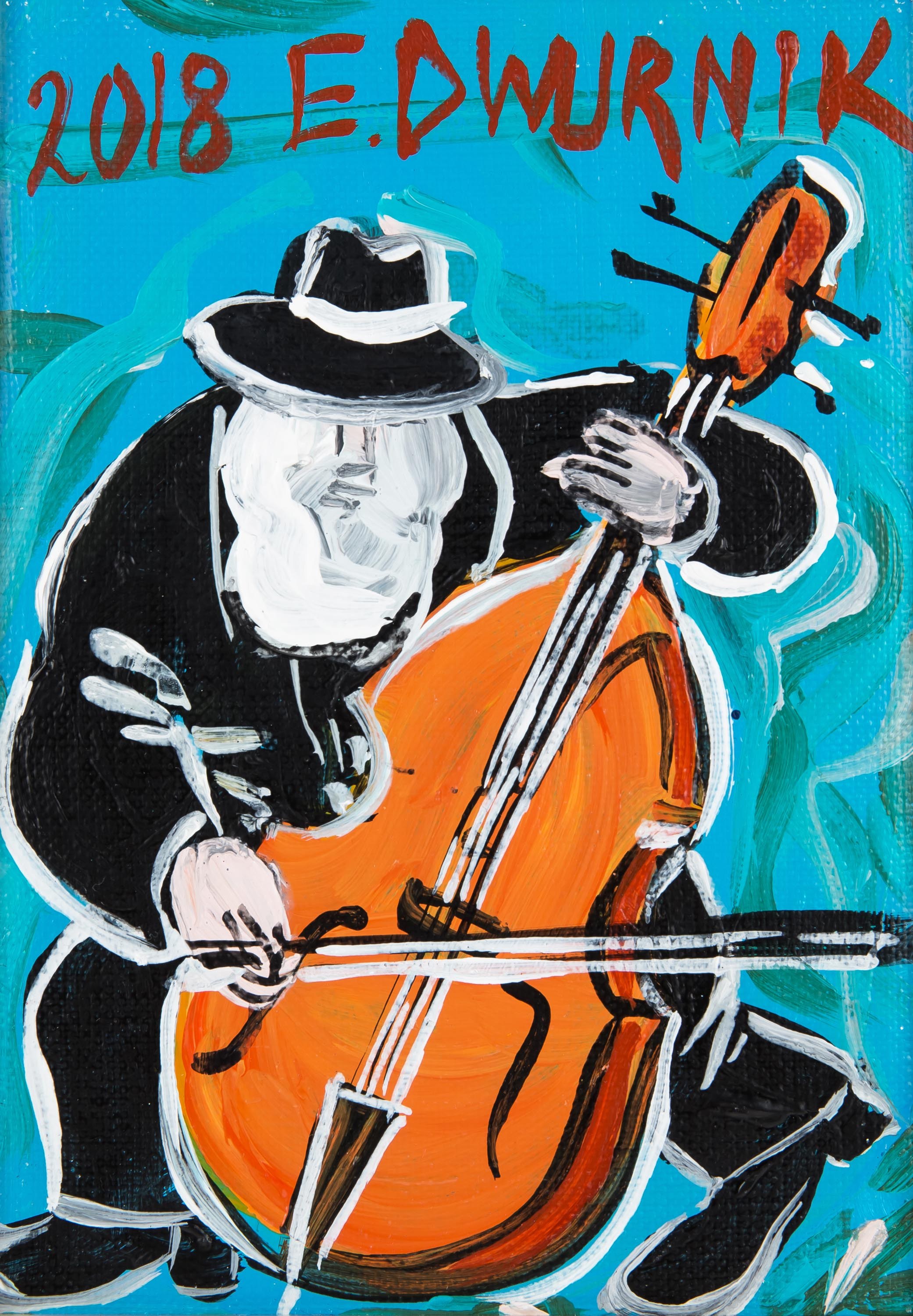 Edward Dwurnik (1943 Radzymin - 2018 Warszawa), Kontrabasista, 2018 - Aukcja internetowa ...