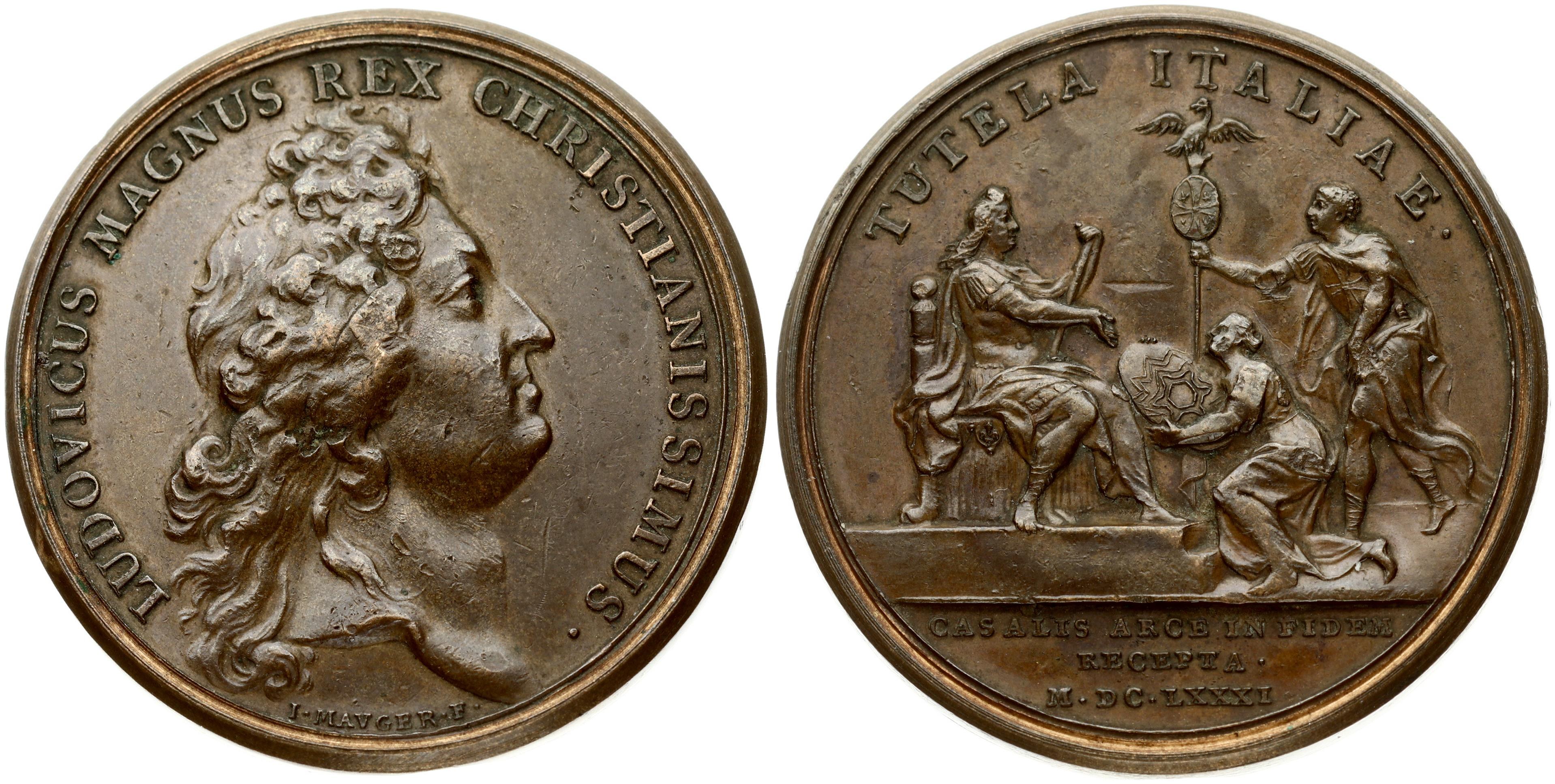 France Medal (1681) Ludovicus Magnus Rex Christianissimus; by I. Mavger ...